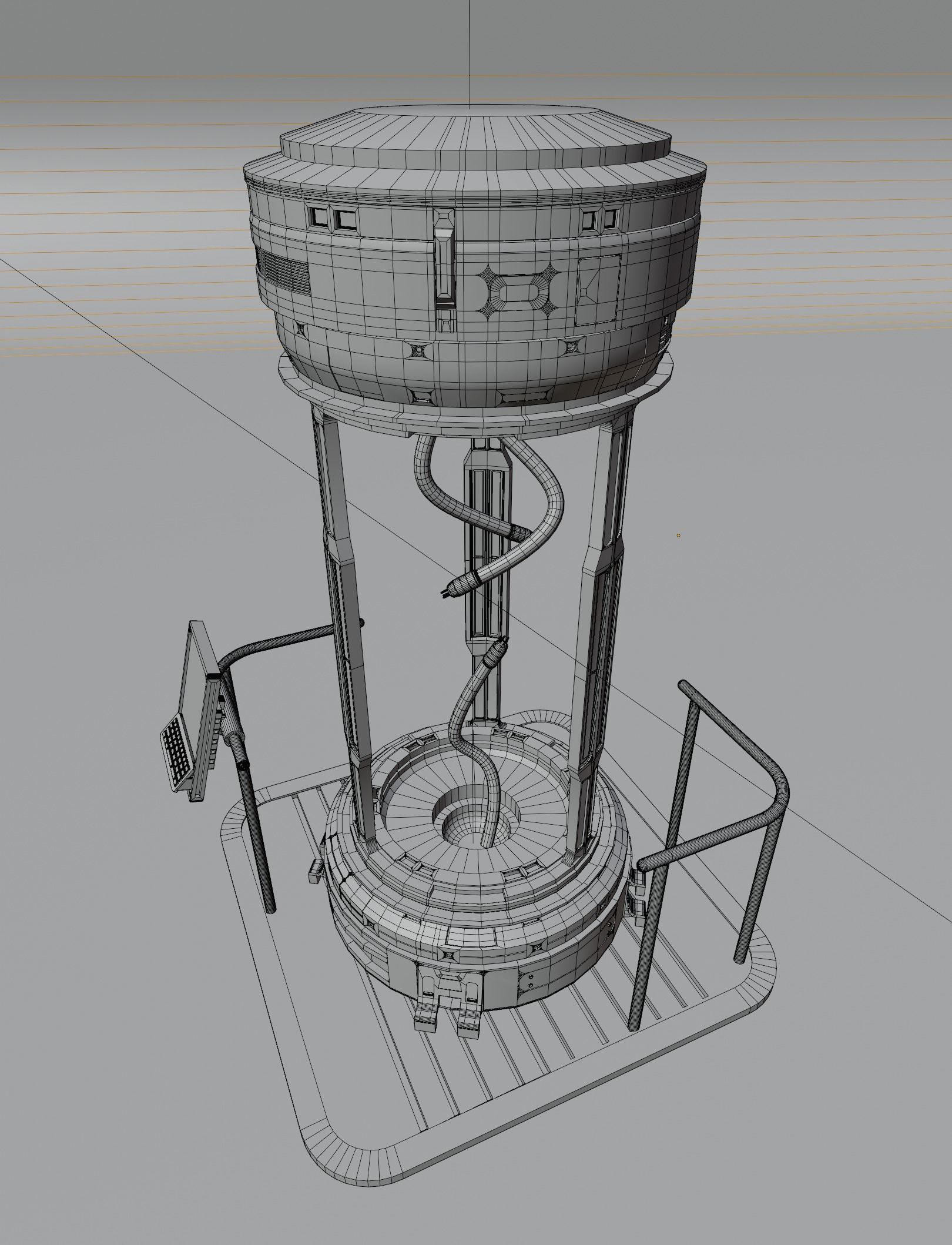 Sci-Fi Capsule Cloning Chamber Device Asset 3D model | CGTrader