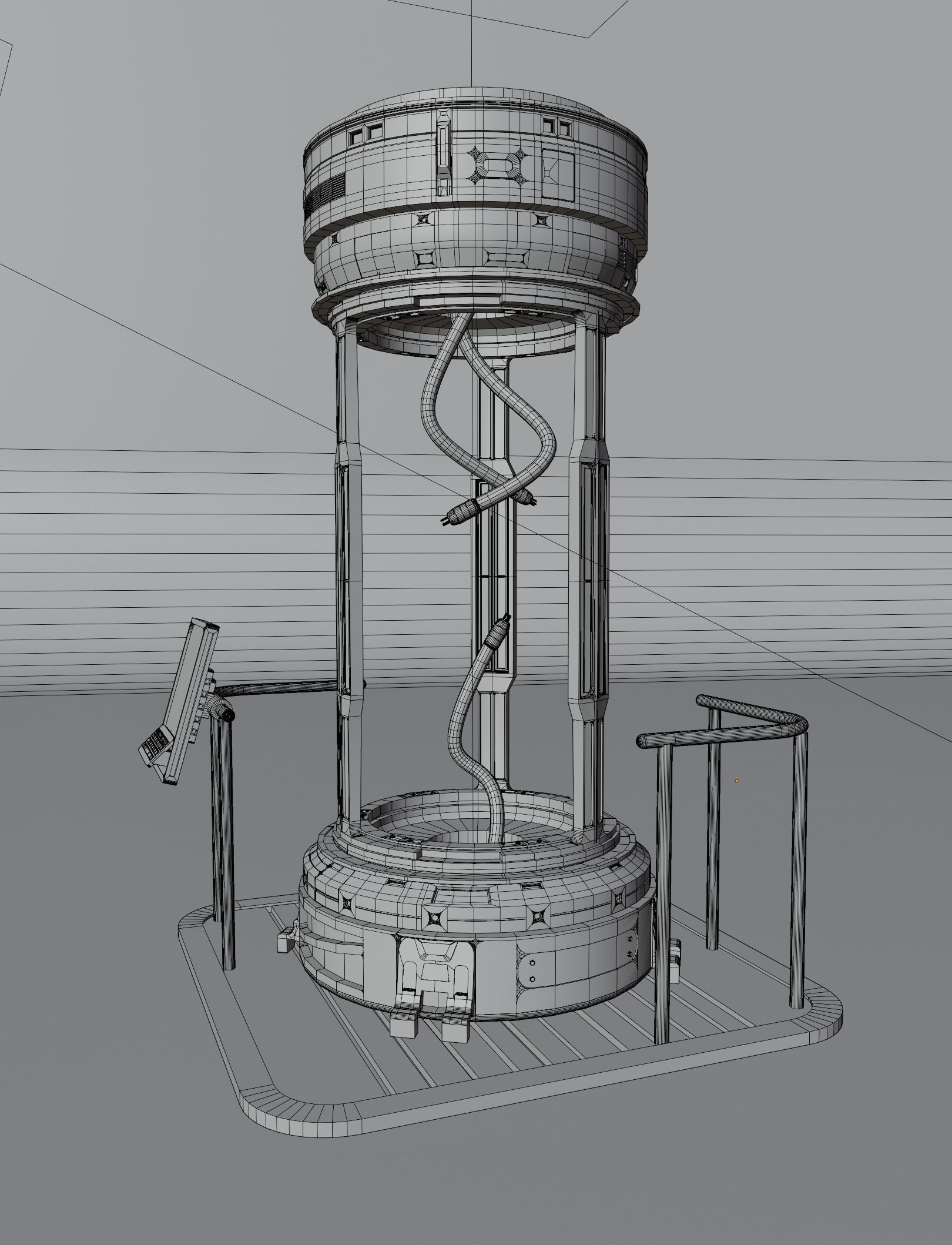 Sci-Fi Capsule Cloning Chamber Device Asset 3D model | CGTrader