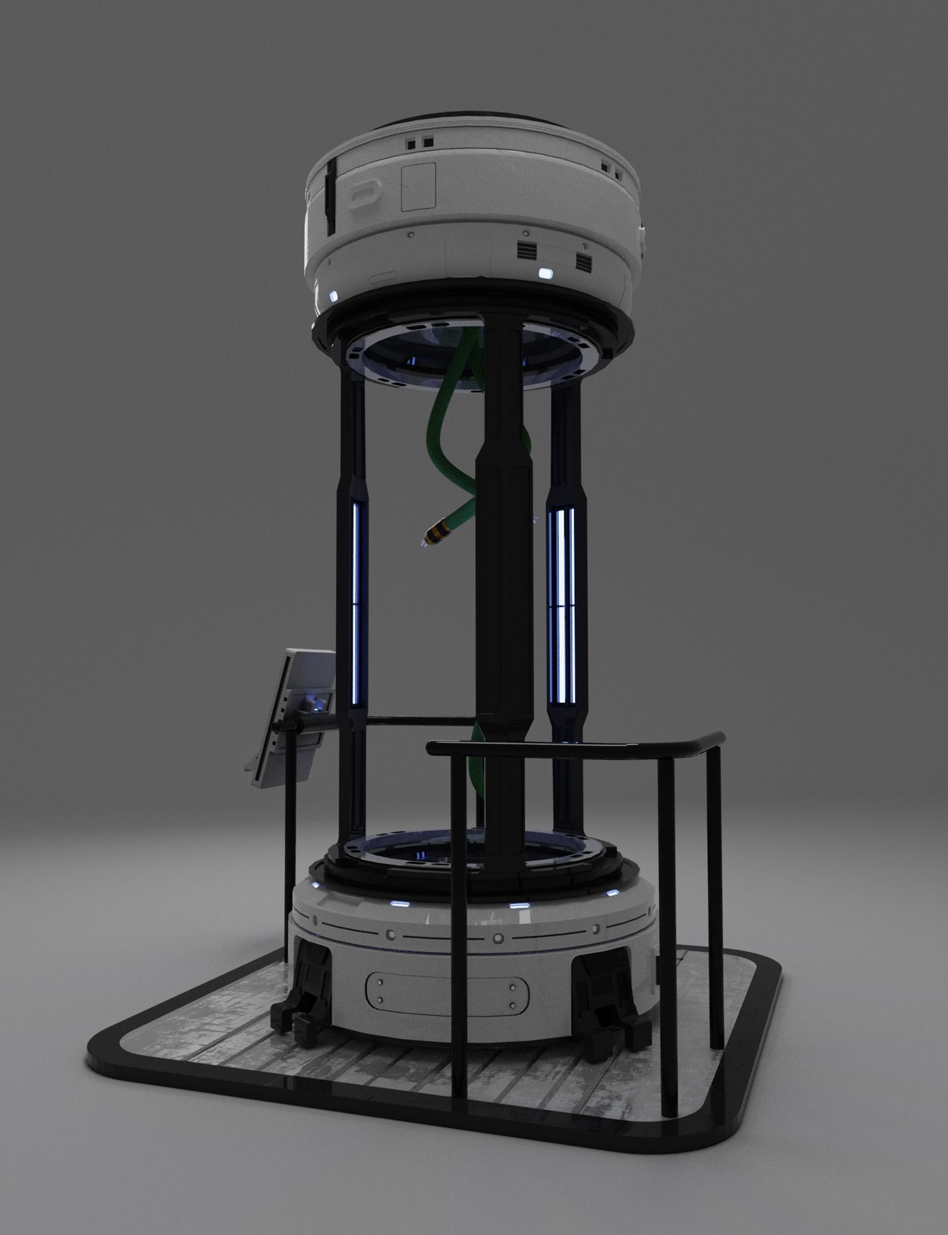 Sci-Fi Capsule Cloning Chamber Device Asset 3D model | CGTrader