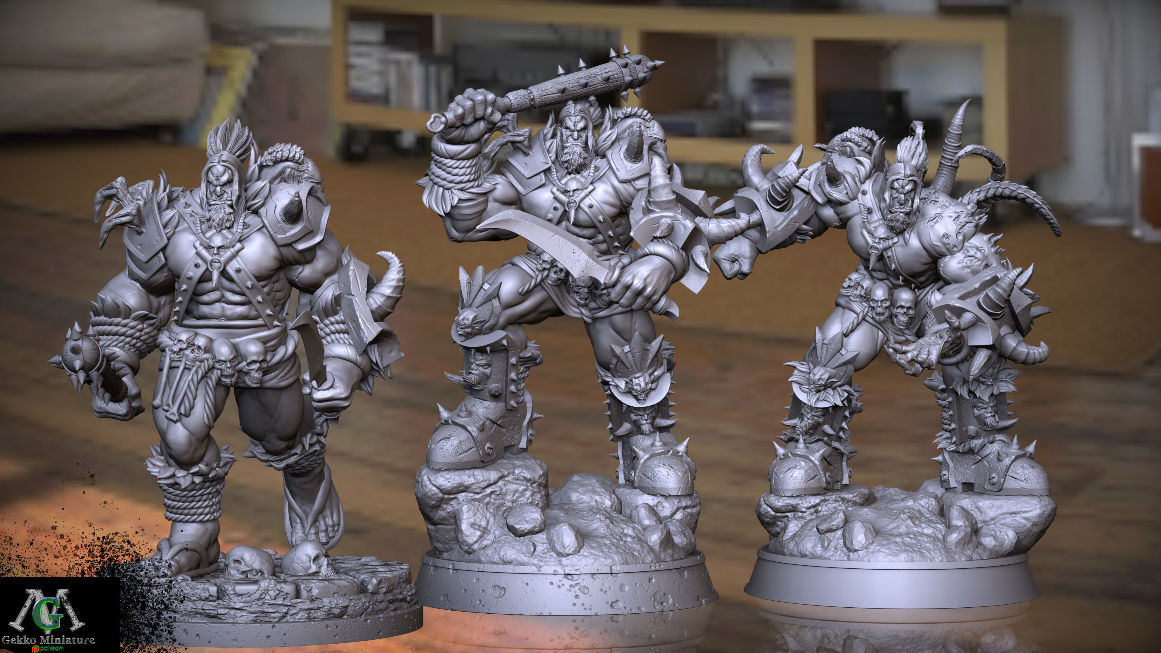 Orc 3 Poses STL 3D Model for SLA 3D Printing 3D model 3D printable ...