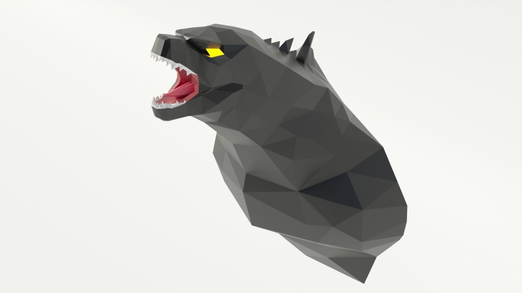 3D model Godzilla polygonal Papercraft VR / AR / low-poly | CGTrader