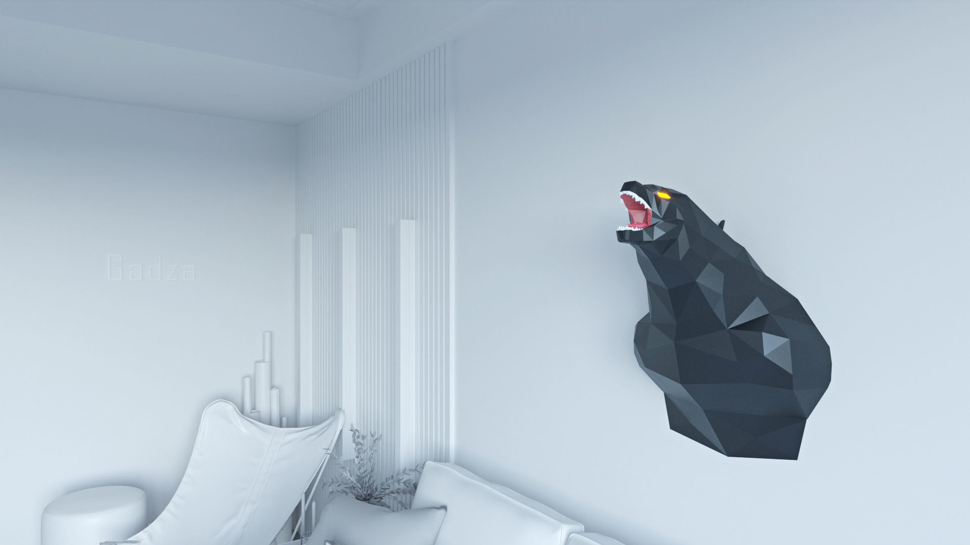 3D model Godzilla polygonal Papercraft VR / AR / low-poly | CGTrader