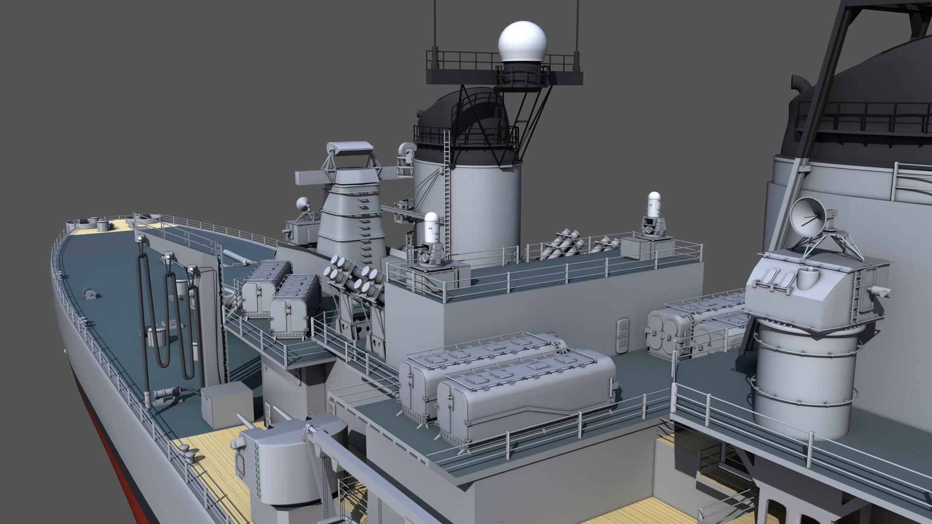 USS Missouri free 3D model | CGTrader