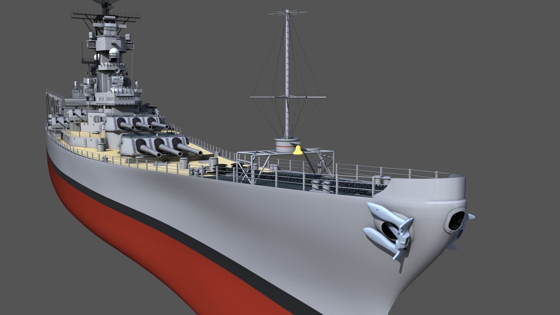 USS Missouri free 3D model | CGTrader