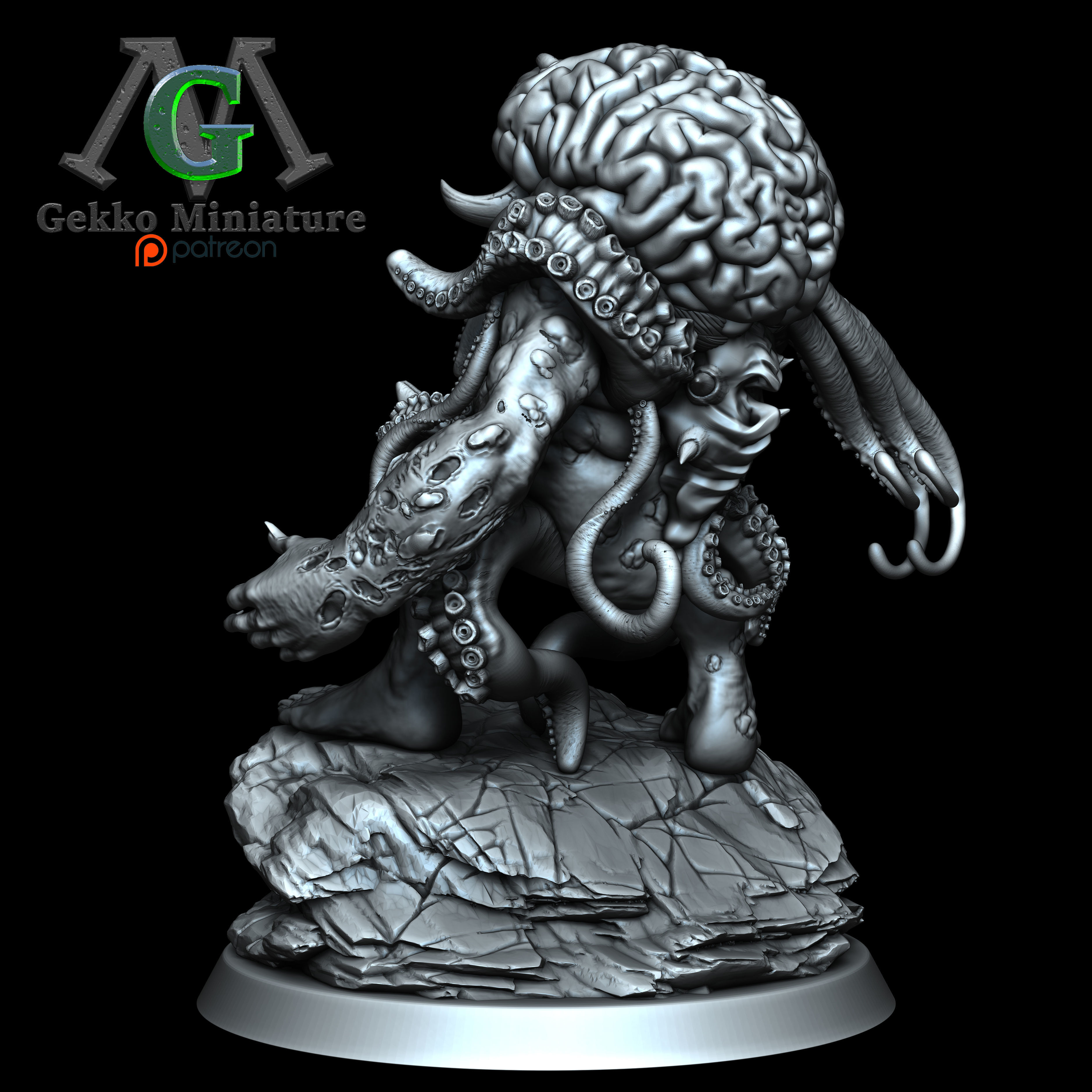 Brain Monster STL 3D Model 3D model 3D printable | CGTrader