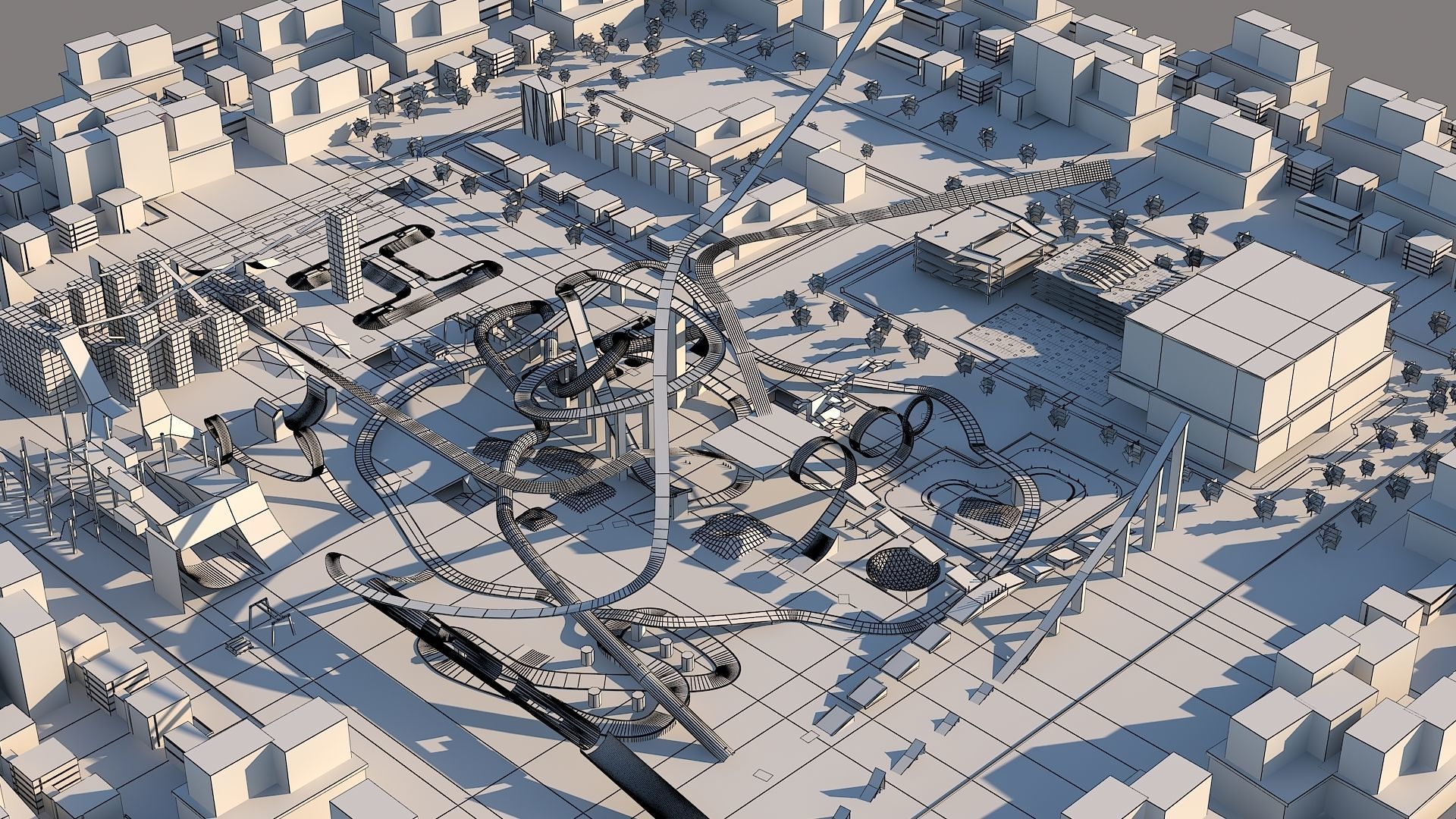 3D model Car Stunt and Show Area Ramps Drift and More VR / AR / low ...