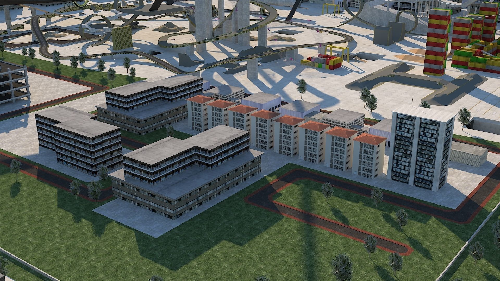 3D model Car Stunt and Show Area Ramps Drift and More VR / AR / low ...