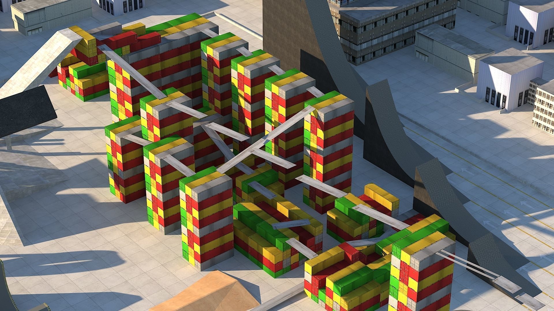 3D model Car Stunt and Show Area Ramps Drift and More VR / AR / low ...