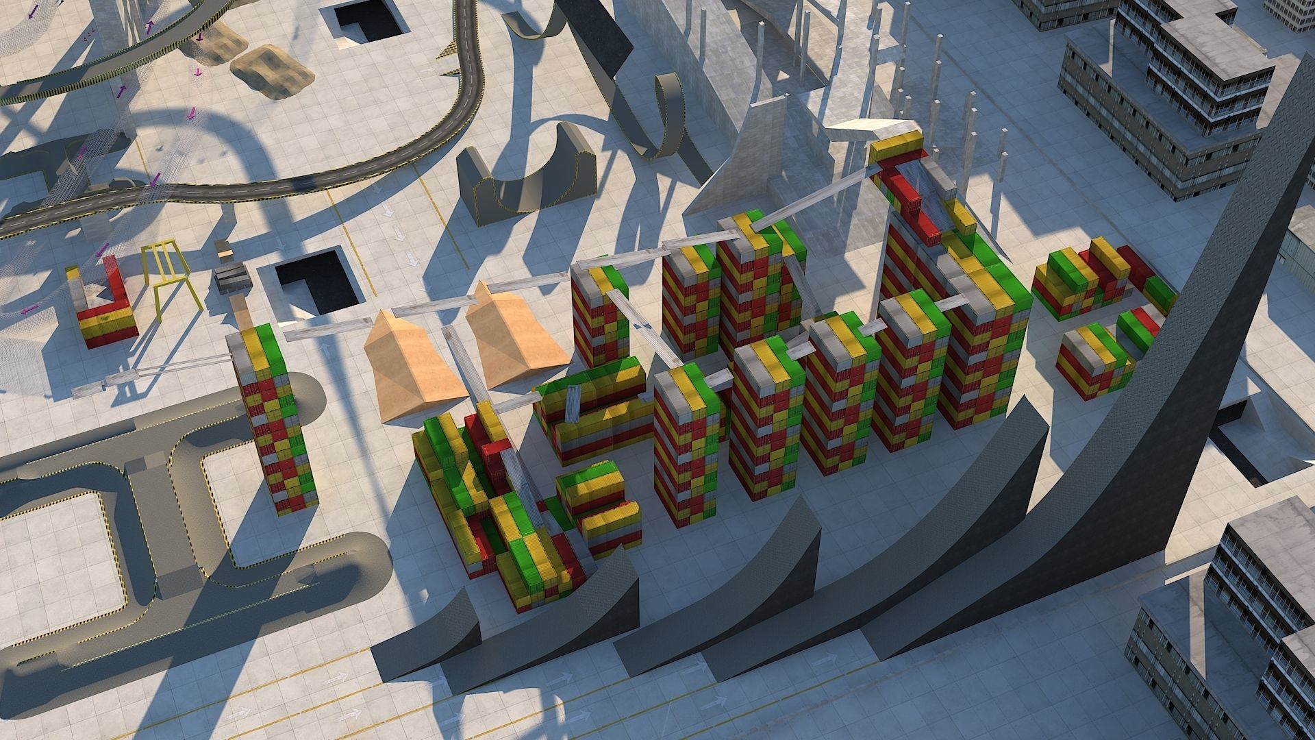 3D model Car Stunt and Show Area Ramps Drift and More VR / AR / low ...