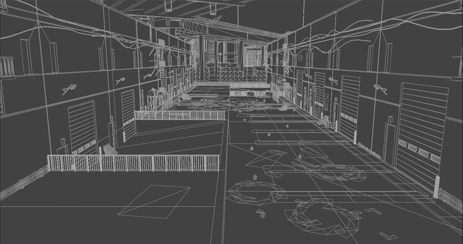 3D model Garage alleyway street VR / AR / low-poly | CGTrader