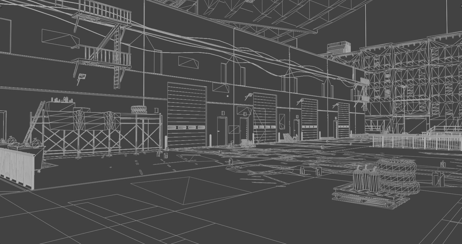 3D model Garage alleyway street VR / AR / low-poly | CGTrader