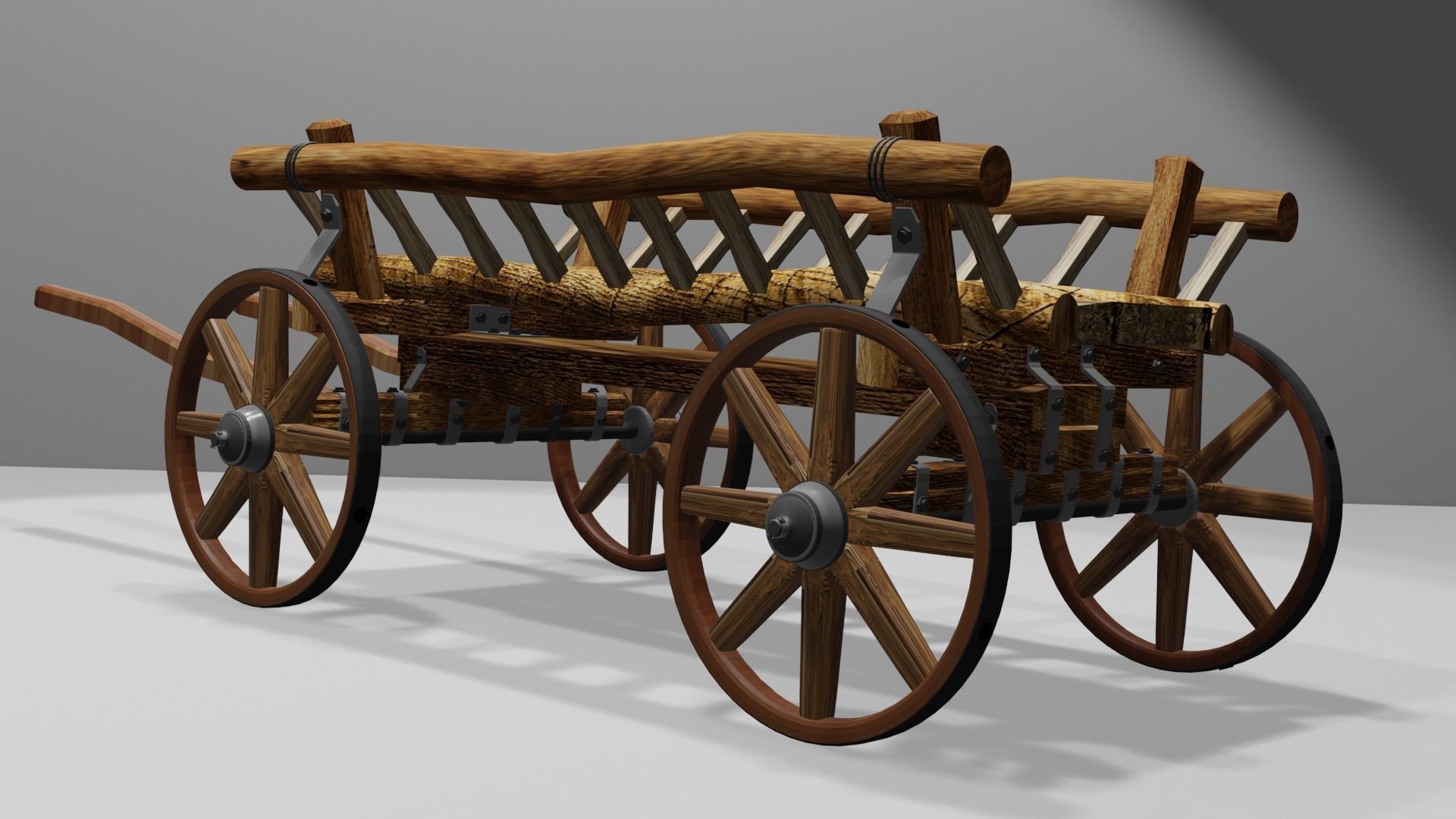 3D model Village trolley VR / AR / low-poly | CGTrader
