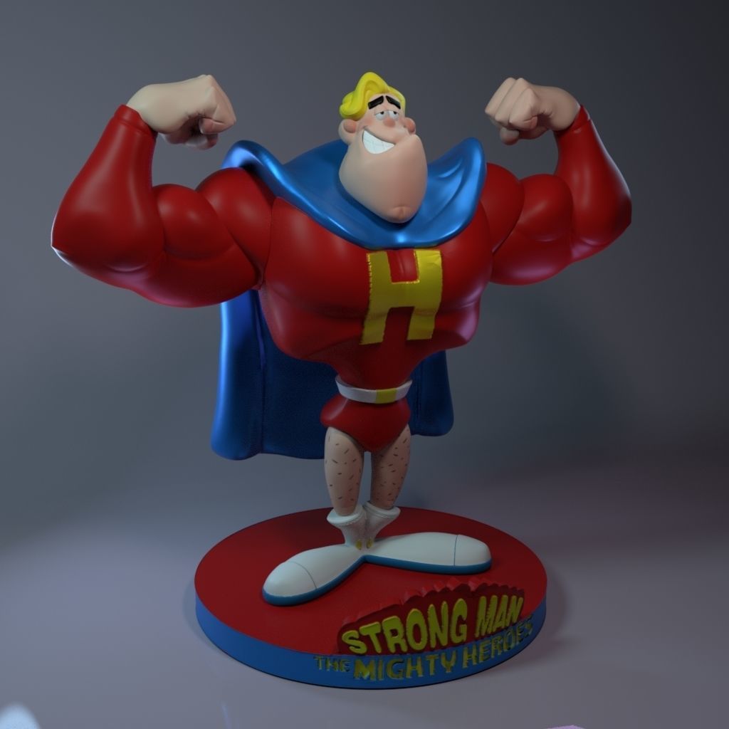 Strong-Man - The Migthy Heroes 3D model 3D printable | CGTrader