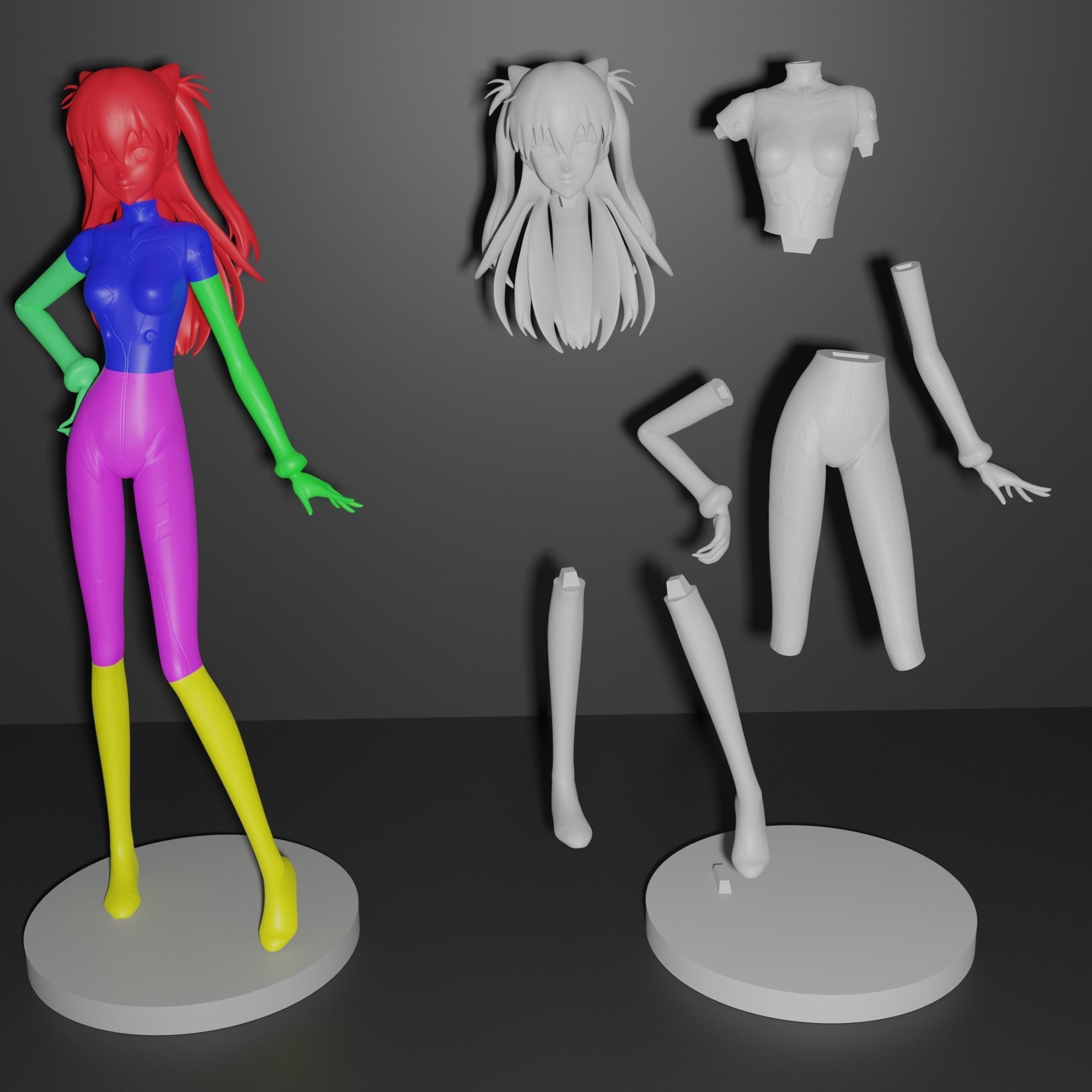Asuka Shikinami Langley 3D model 3D printable | CGTrader