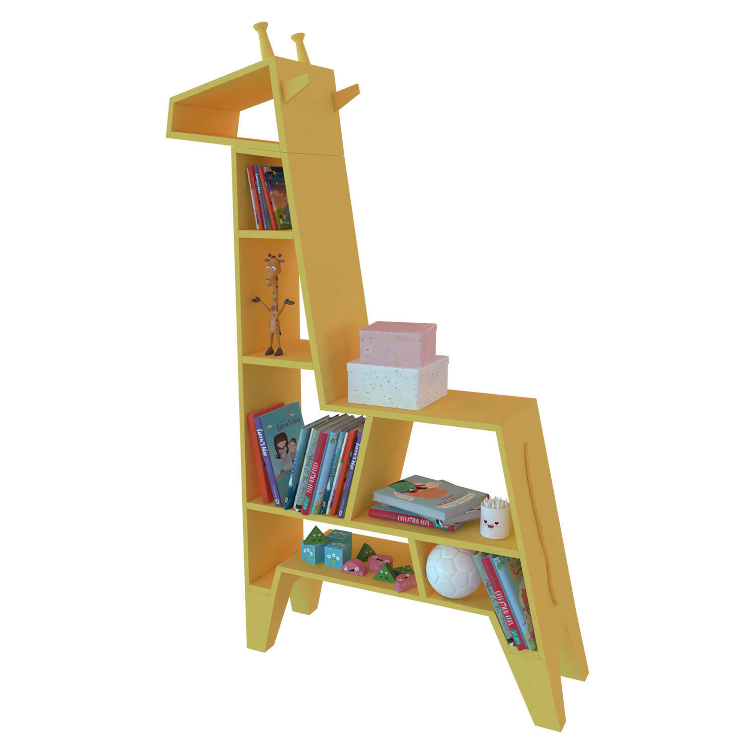 Giraffe bookcase HQ 3D model | CGTrader