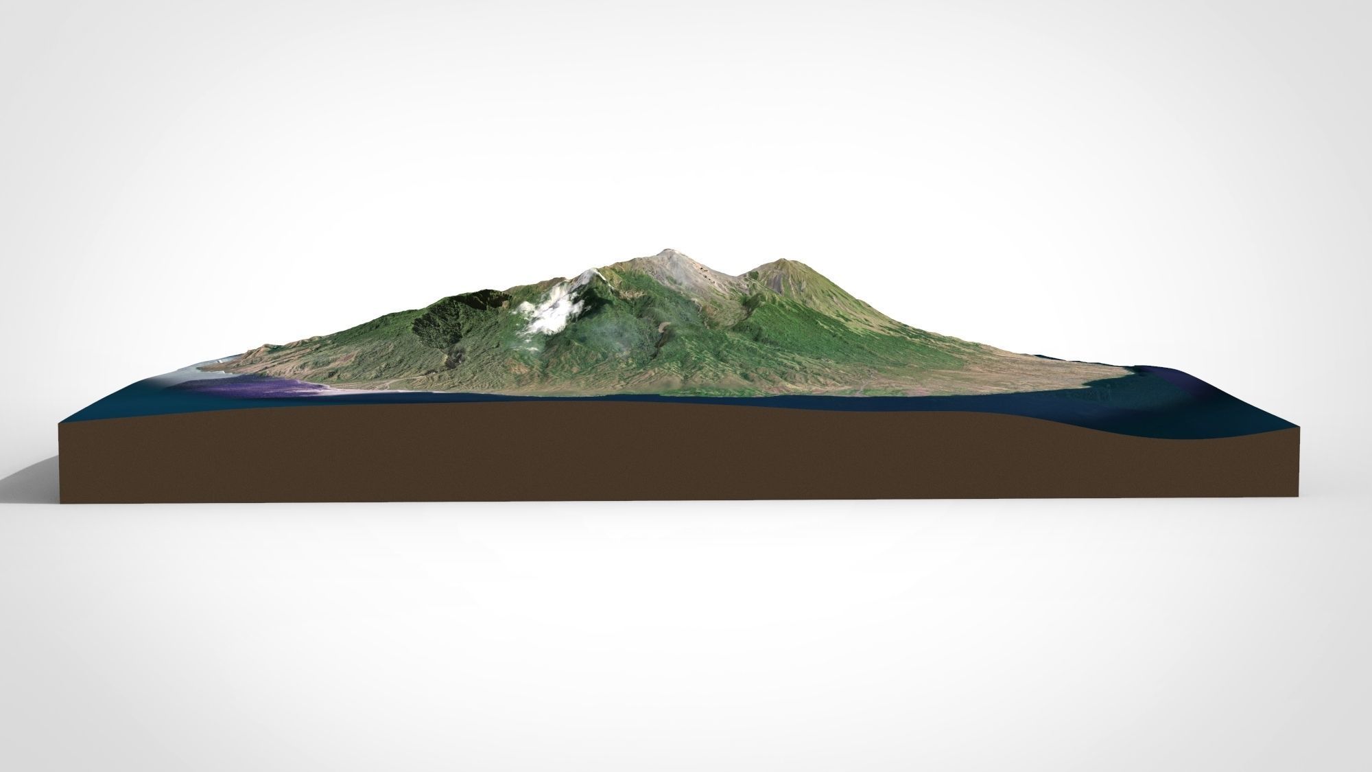 Mountain landscape Bima Bontoh Indonesia Sangeang Api 1949 3D model ...