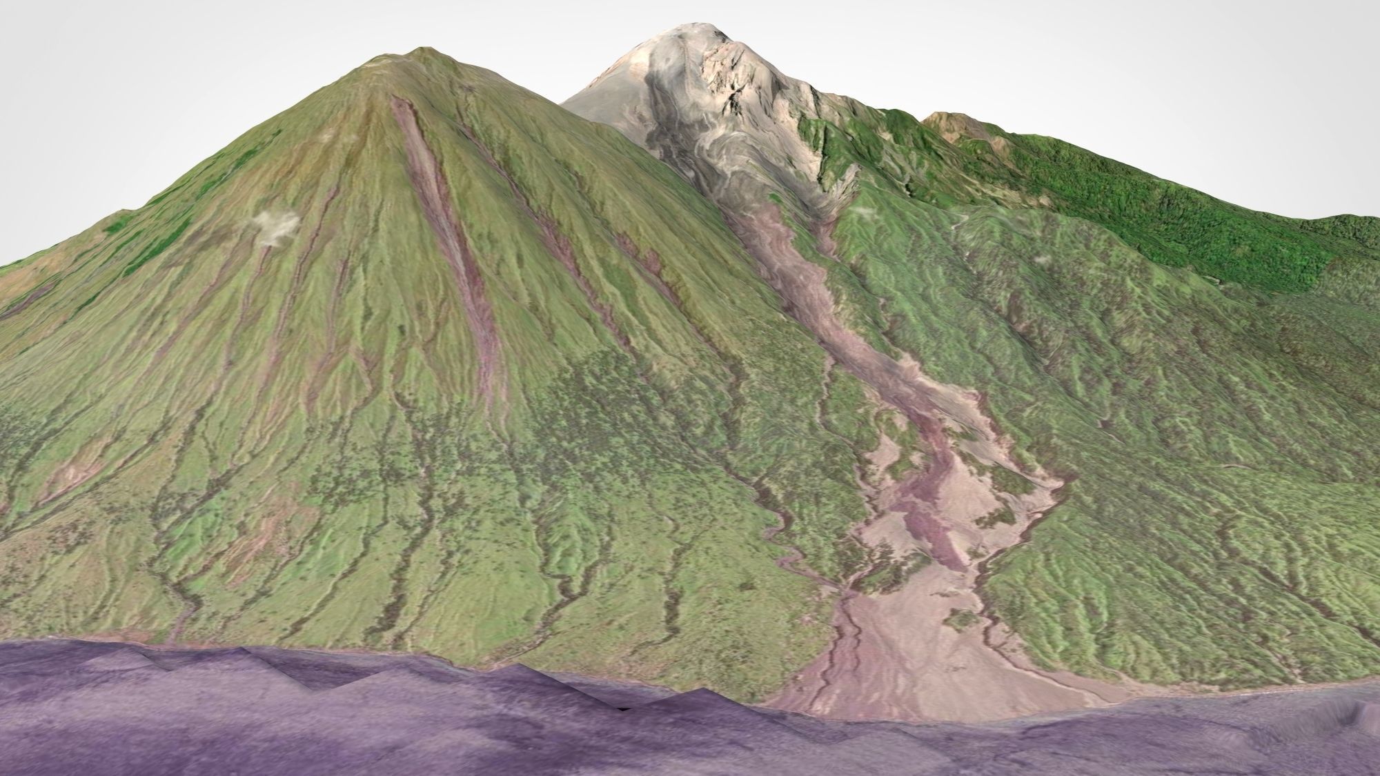 Mountain landscape Bima Bontoh Indonesia Sangeang Api 1949 3D model ...