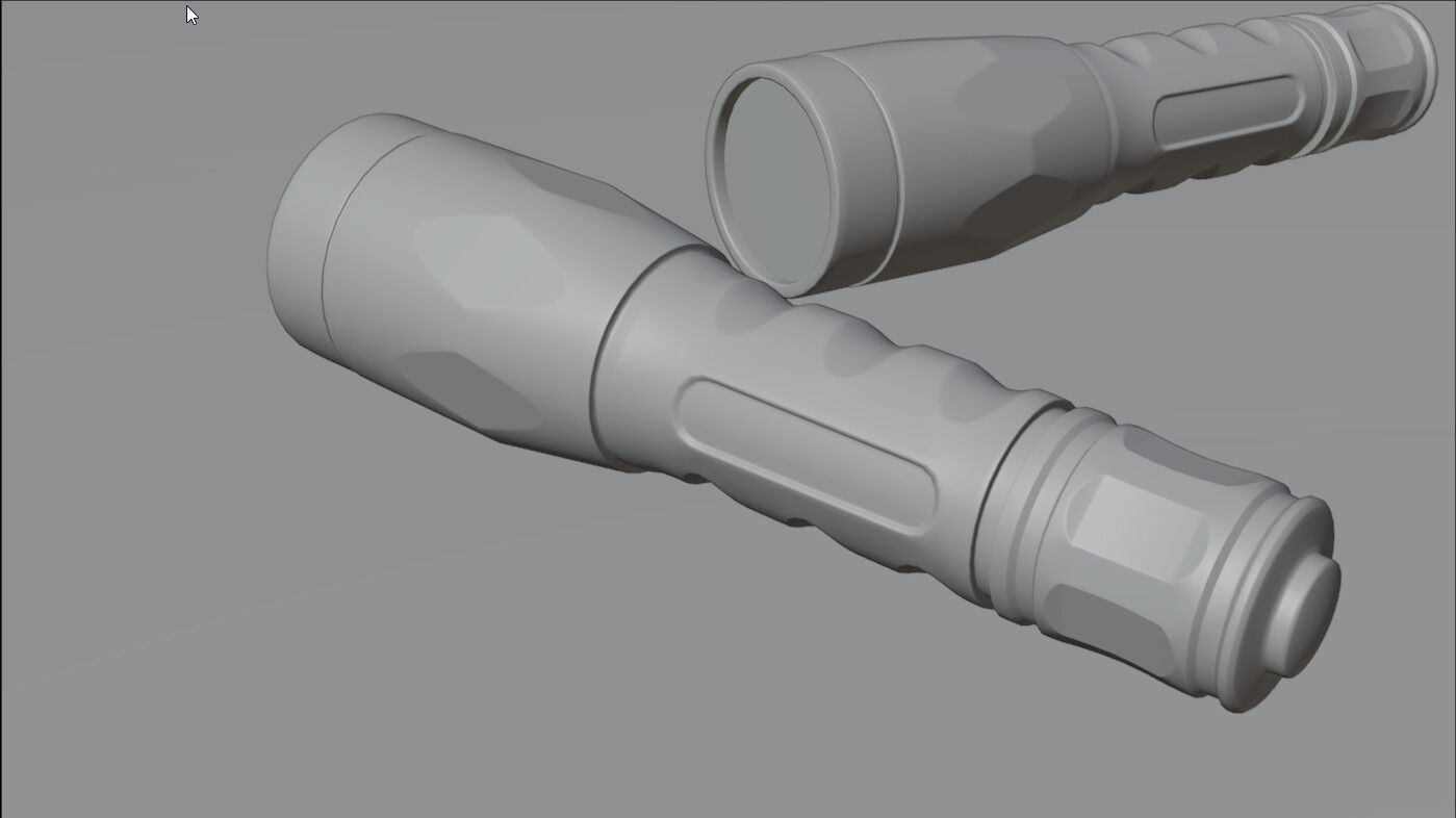 3d TACTICAL FLASHLIGHT LED 3D model | CGTrader