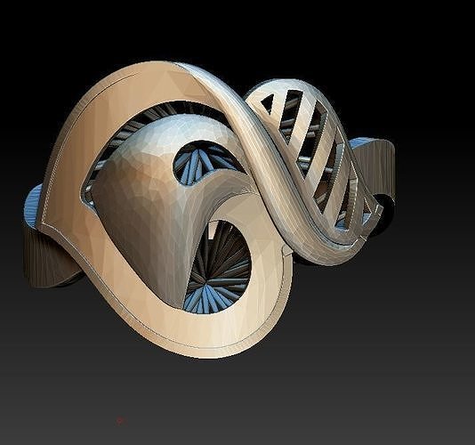 ring37 dna ring 3D model 3D printable | CGTrader