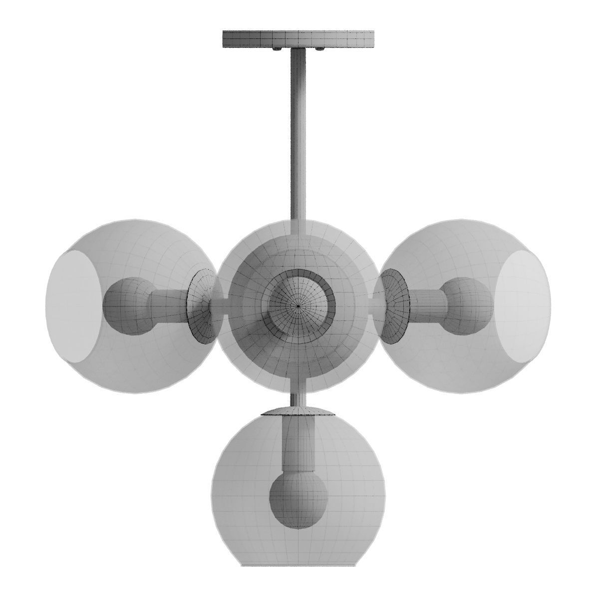CEILING LIGHT SPHERE CUMULUS GLASS TOP 3D model | CGTrader