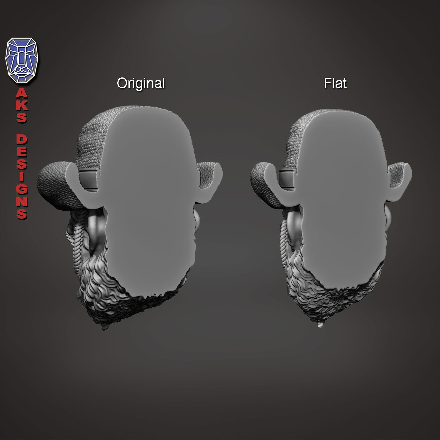 Gentlemen Gorilla Bas relief Art for CNC and jewelry 3D model 3D ...