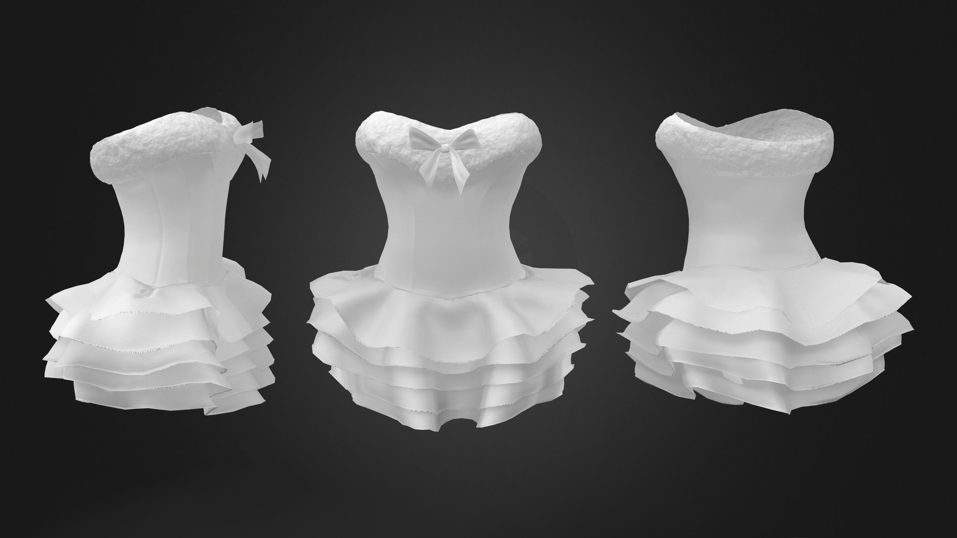 3D model Tutu Skirt Xmas Dress VR / AR / low-poly | CGTrader