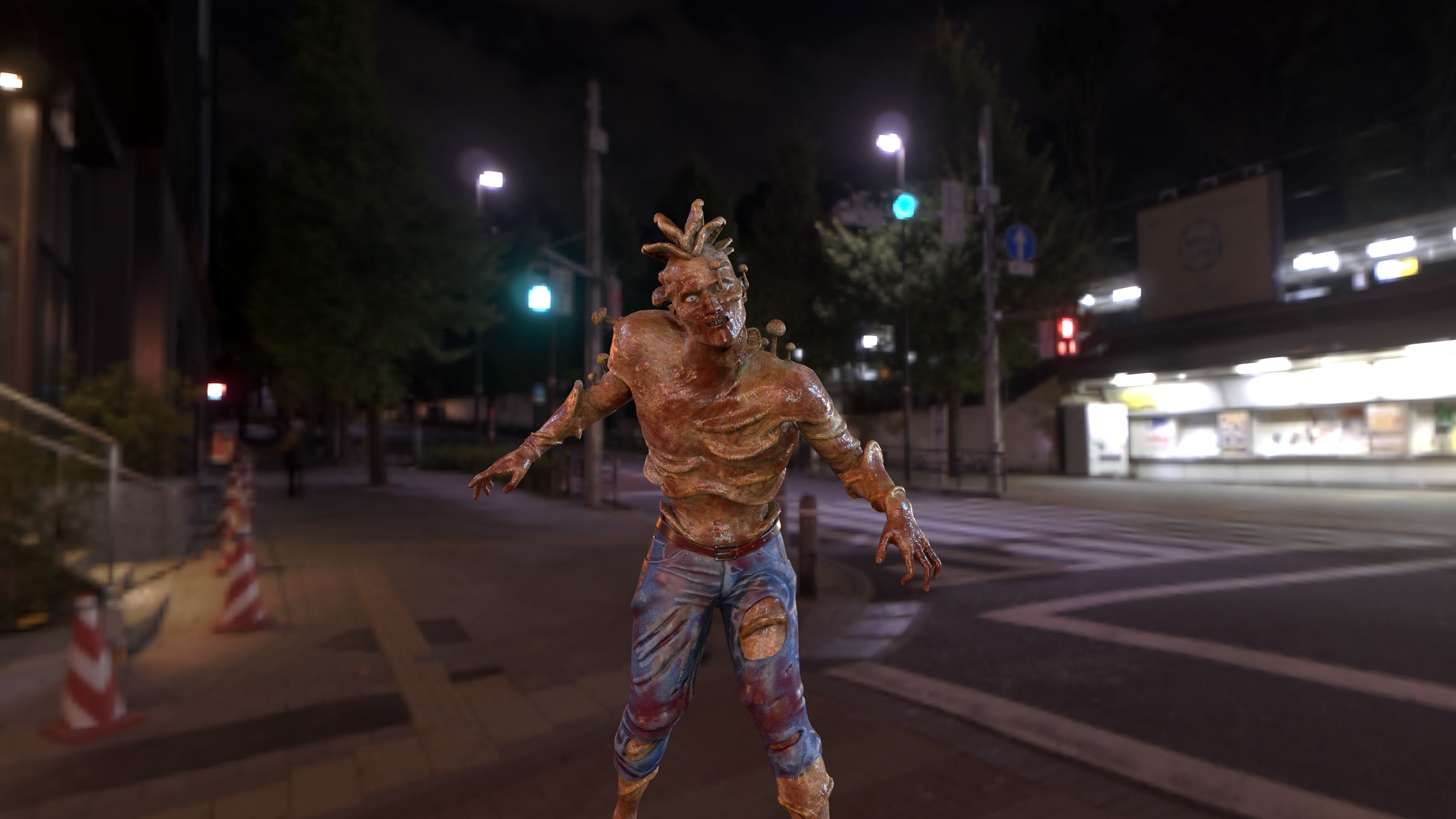 3D model Infected Zombie - Rigged Game Ready Low-poly 3D model VR / AR ...