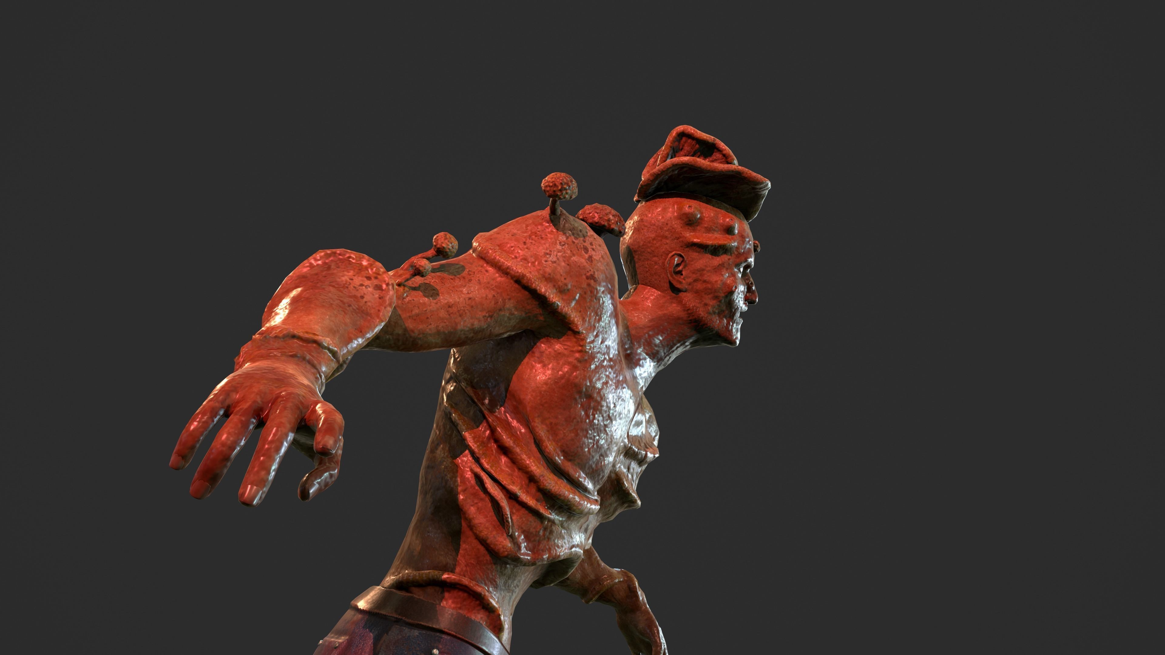 3D model Infected Zombie - Rigged Game Ready Low-poly 3D model VR / AR ...