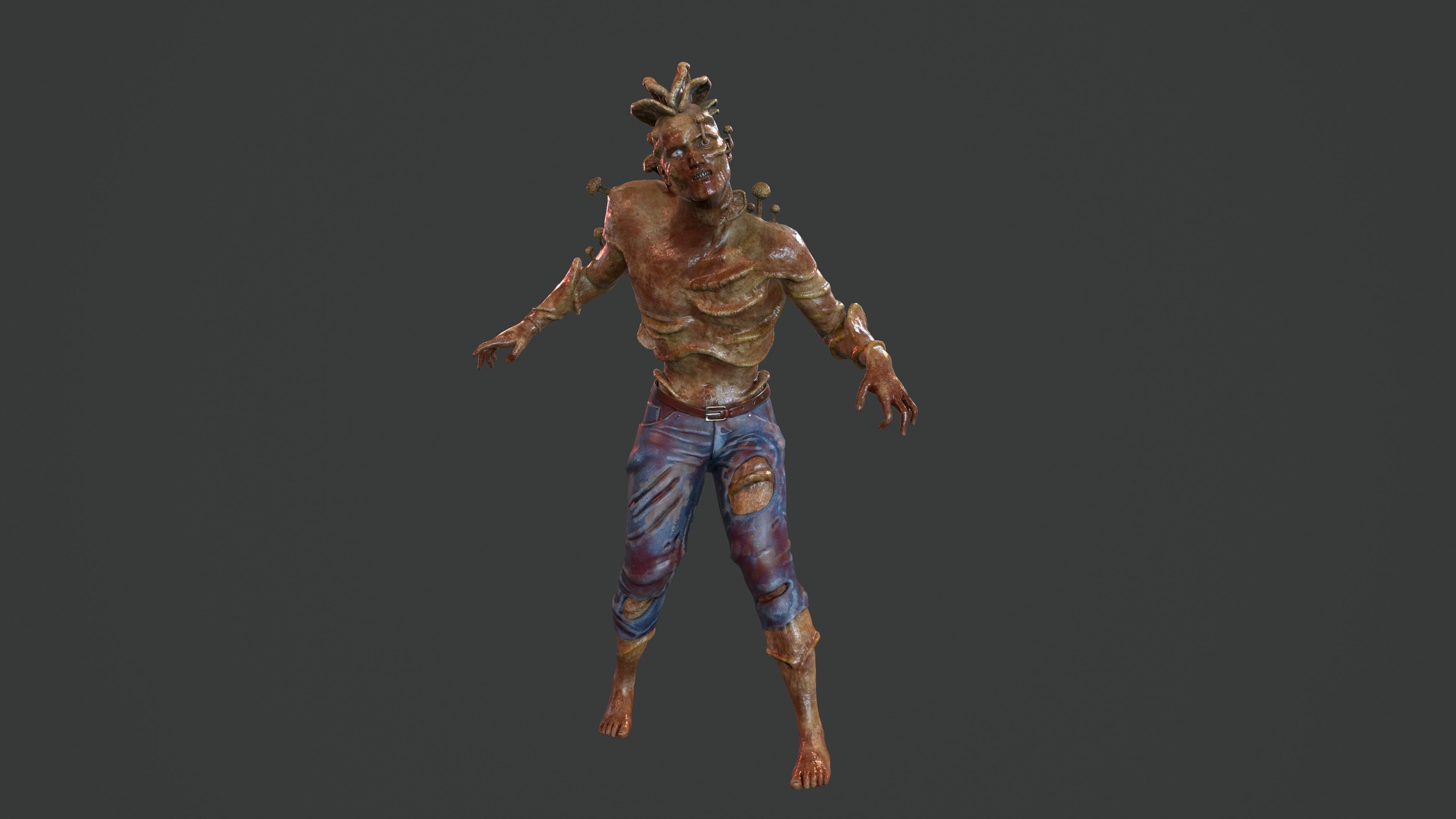 3D model Infected Zombie - Rigged Game Ready Low-poly 3D model VR / AR ...