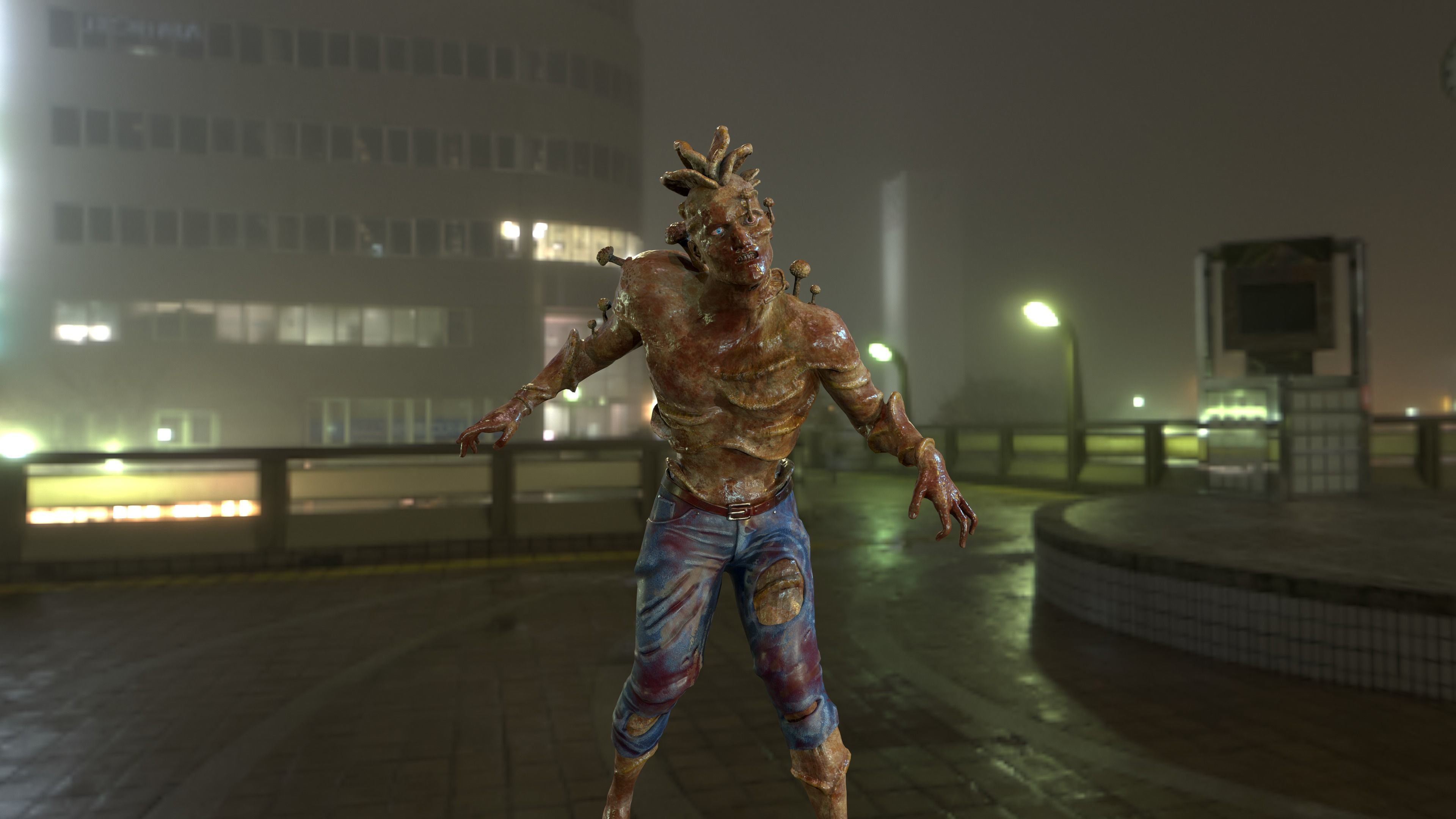 3D model Infected Zombie - Rigged Game Ready Low-poly 3D model VR / AR ...