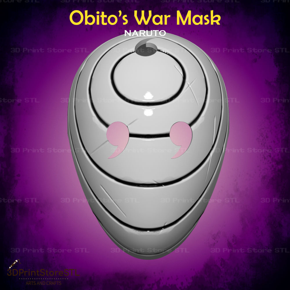 Obito War Mask Cosplay Naruto - STL File 3D model 3D printable | CGTrader
