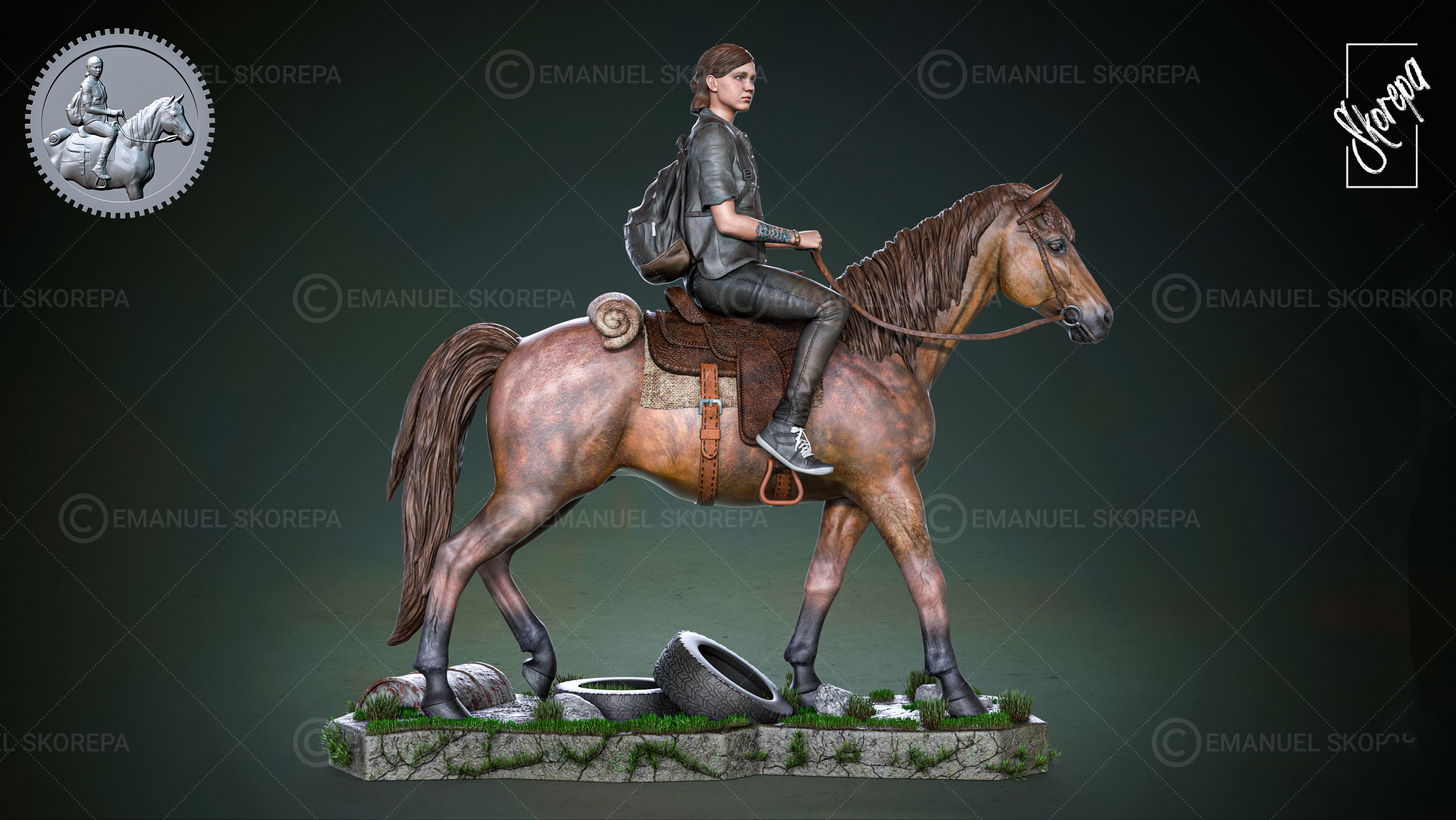 Ellie TLOU 2 3D model 3D printable | CGTrader