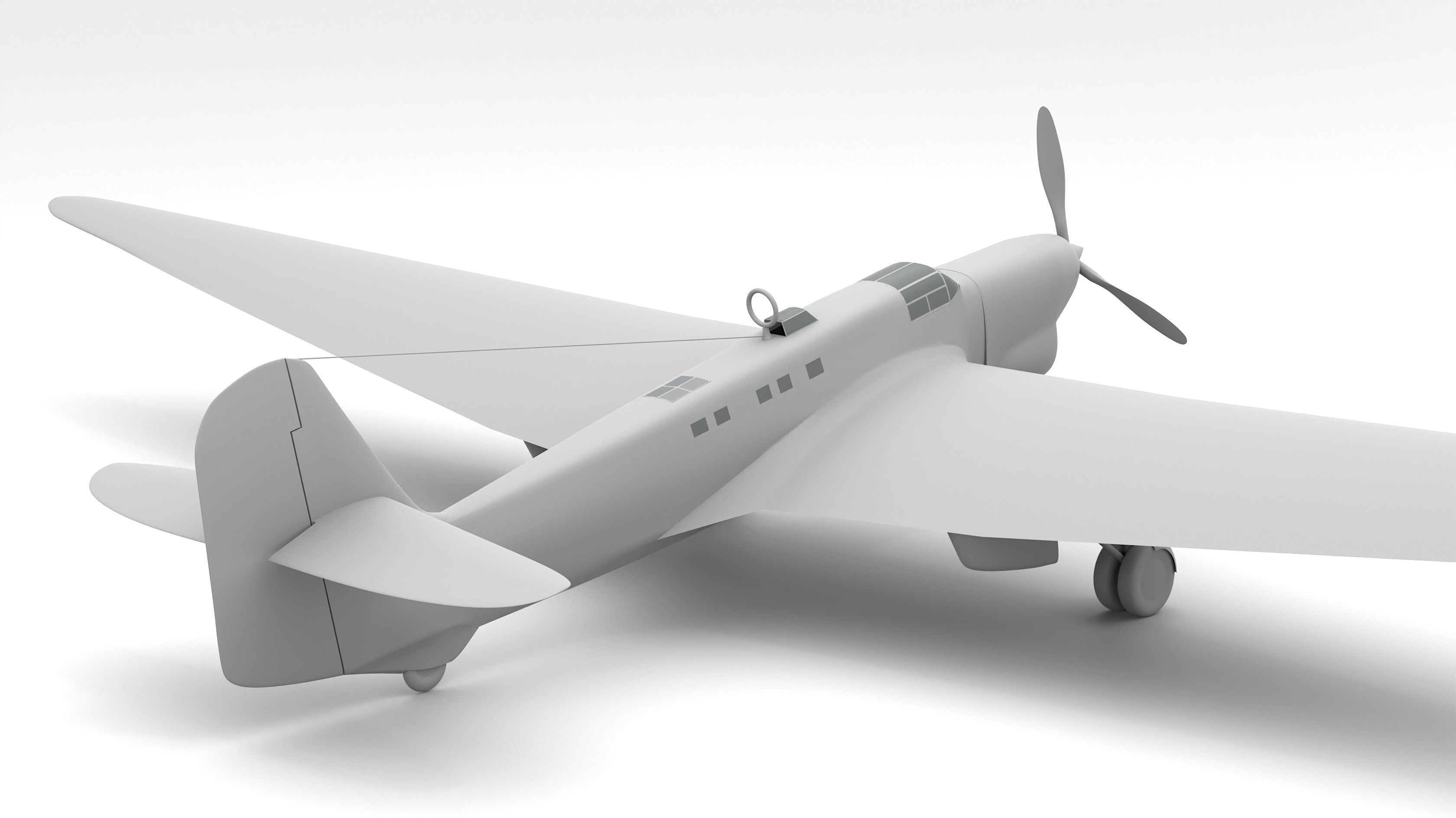 Simple Tupolev ANT-25 3D model | CGTrader