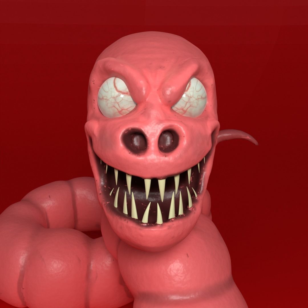 Worm terror 3D model | CGTrader