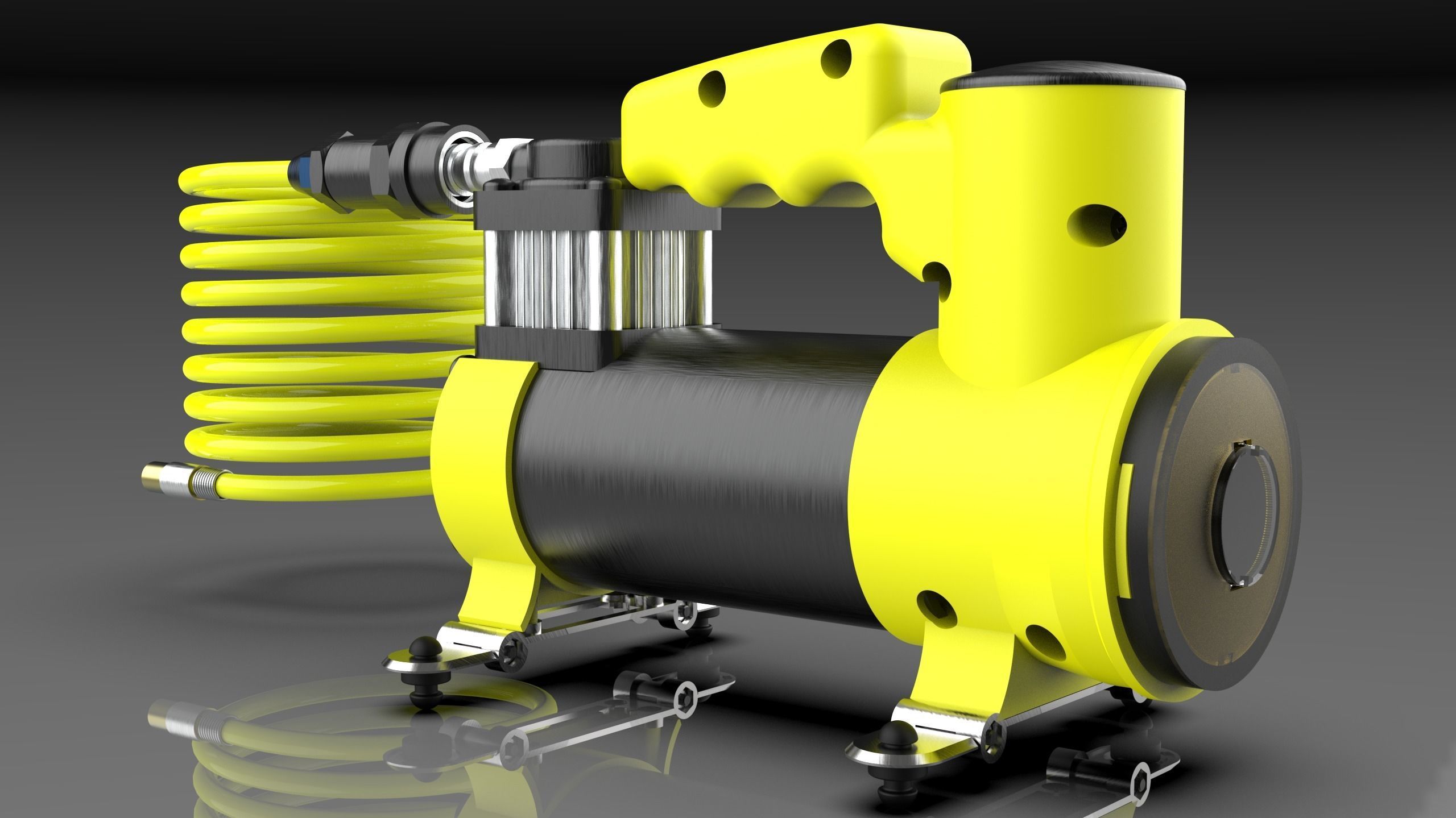 Mini Compressor 3D model animated | CGTrader