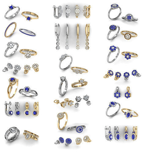 Set Rings ready for 3d print 3D model 3D printable | CGTrader