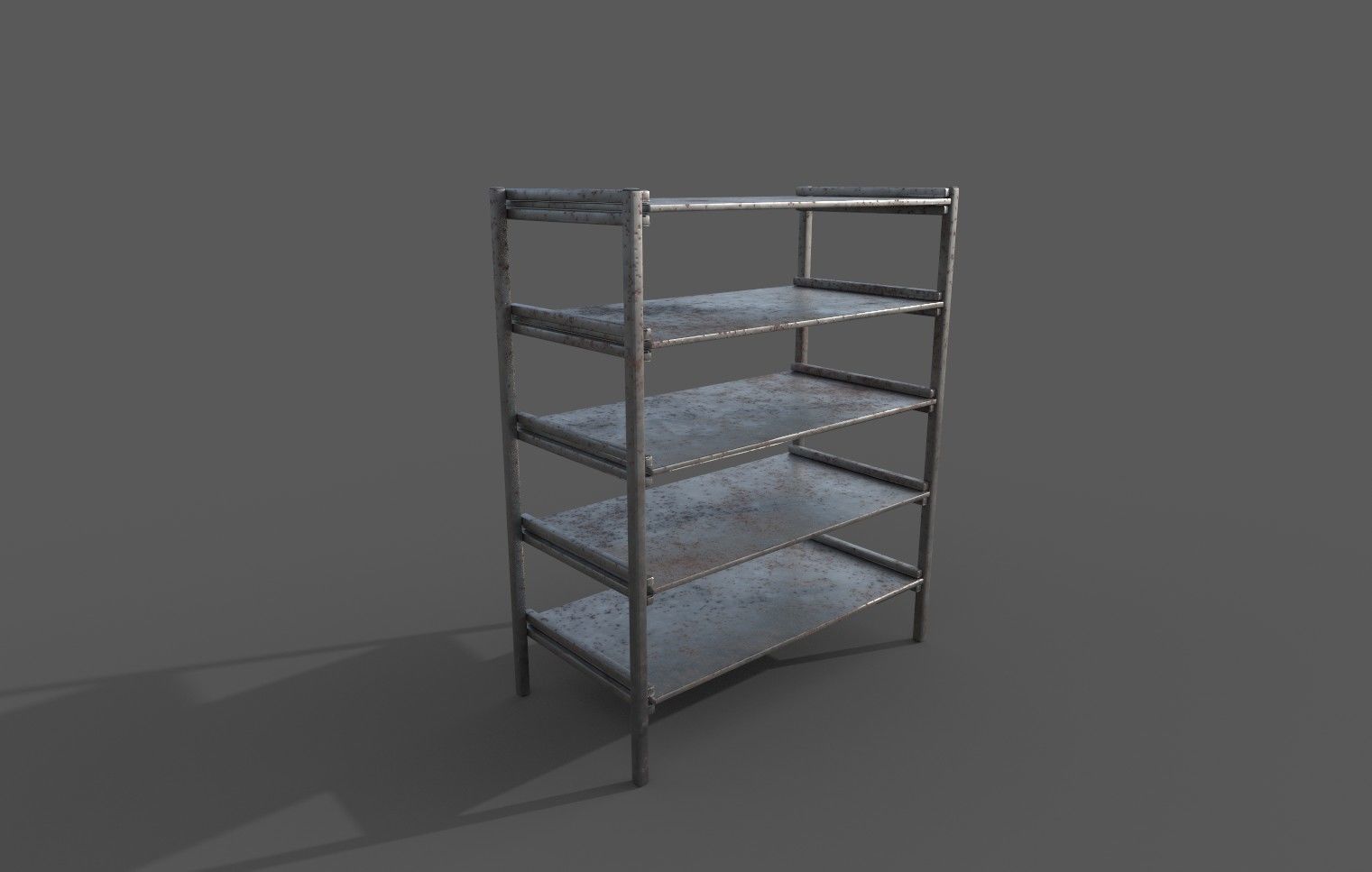 3D model Low poly old iron shelves VR / AR / low-poly | CGTrader