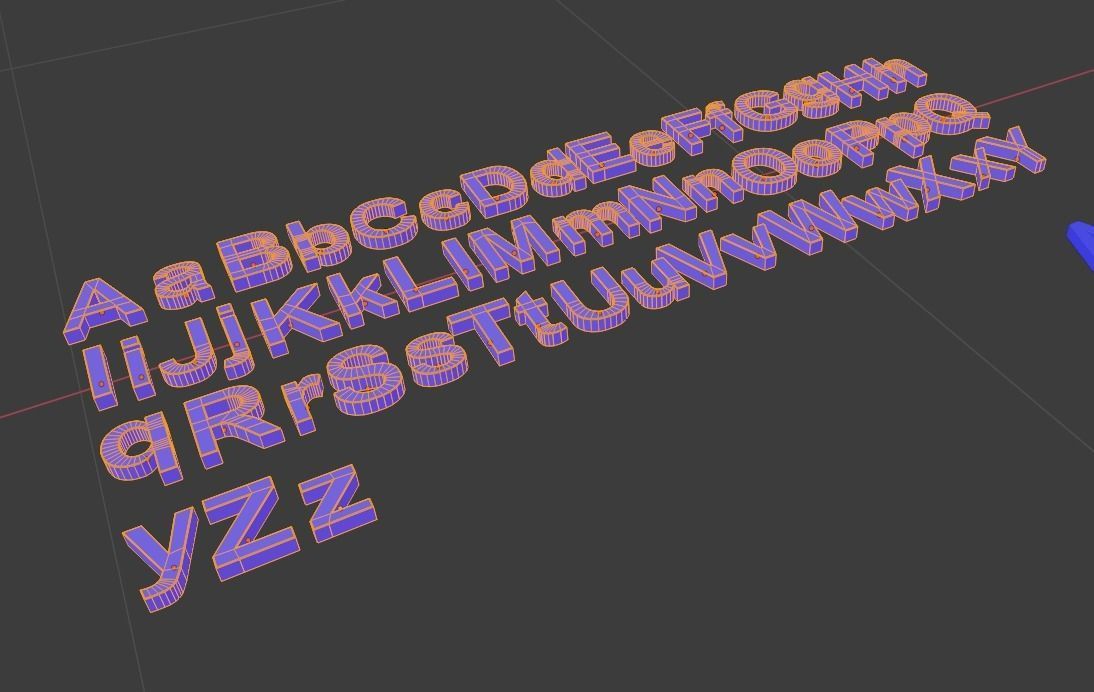 Alphabet letters for 3D printing - Arial type 3D model 3D printable ...
