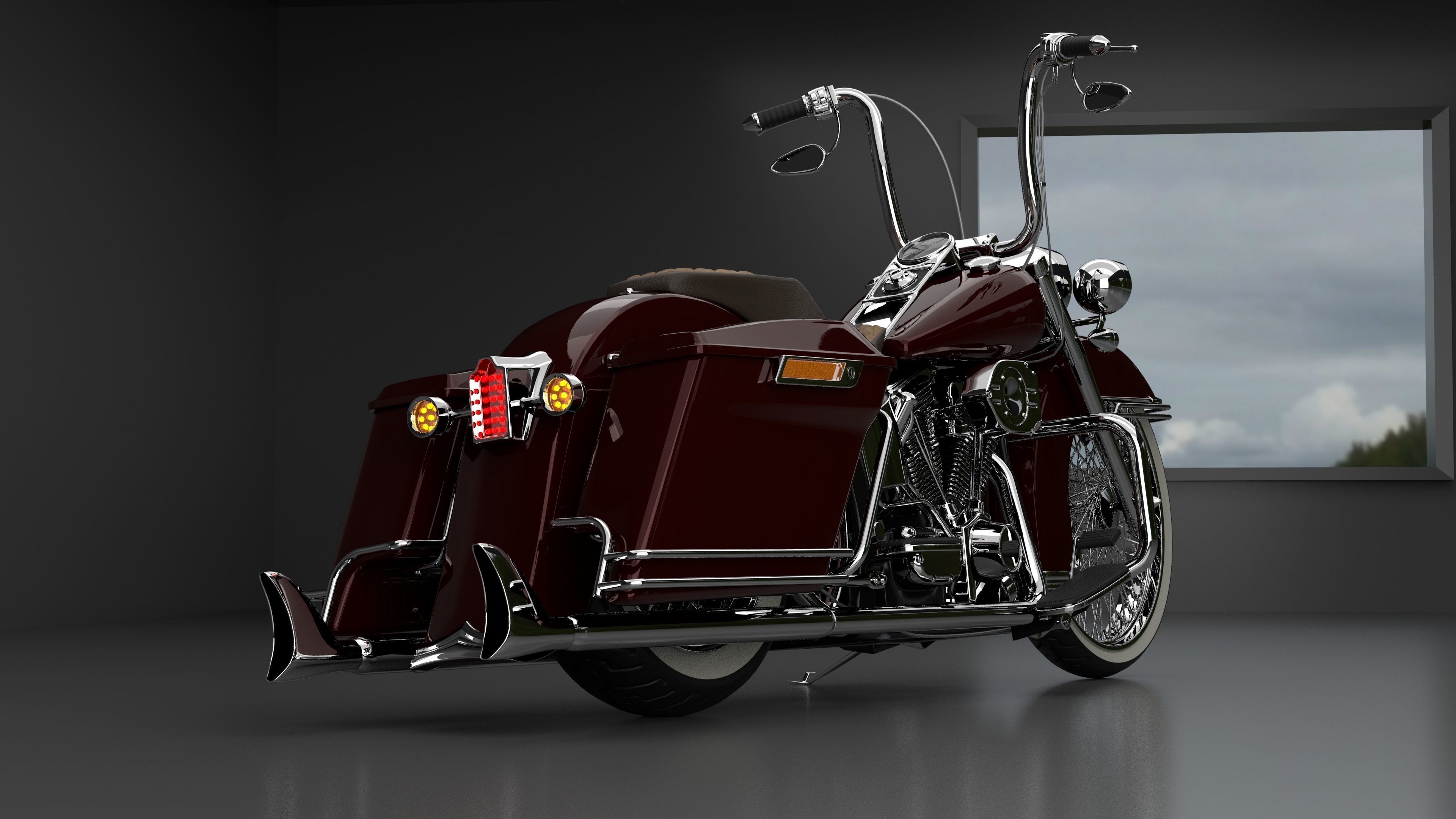 Harley Custom Bagger 3D model | CGTrader