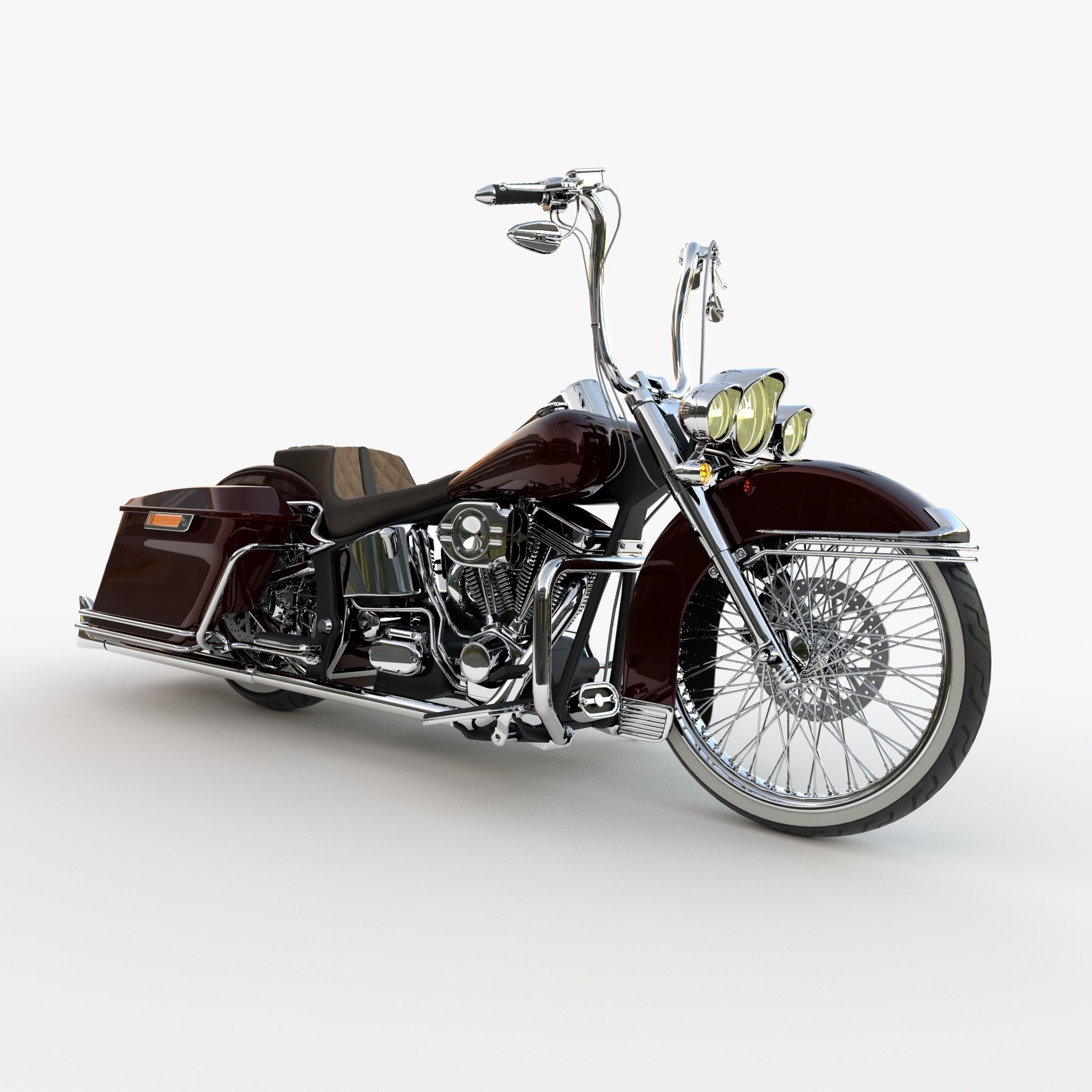 Harley Custom Bagger 3D model | CGTrader