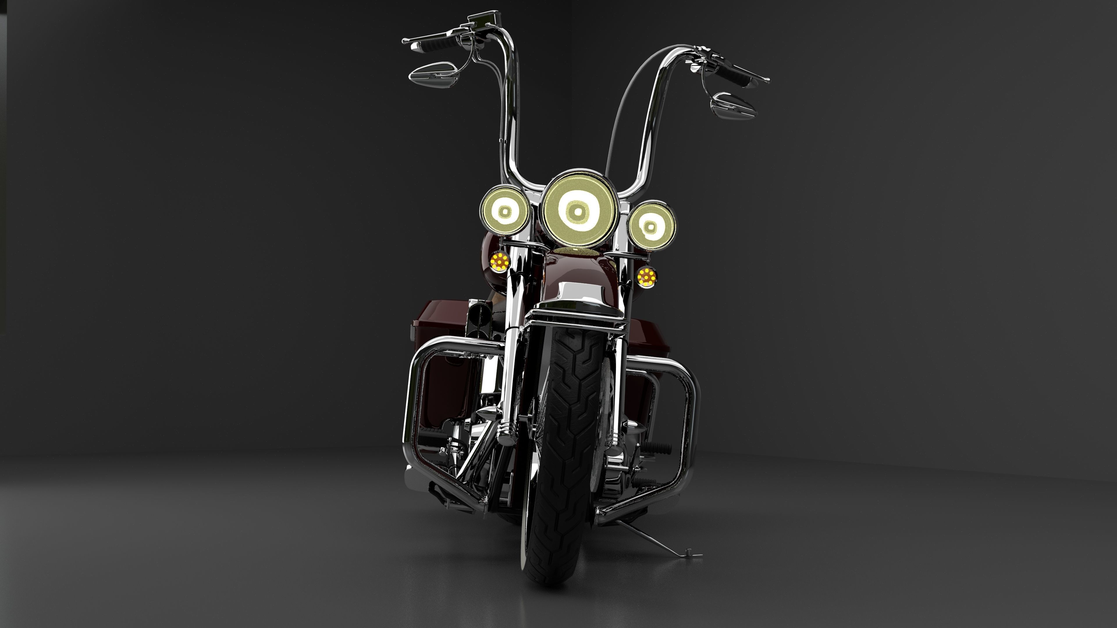 Harley Custom Bagger 3D model | CGTrader