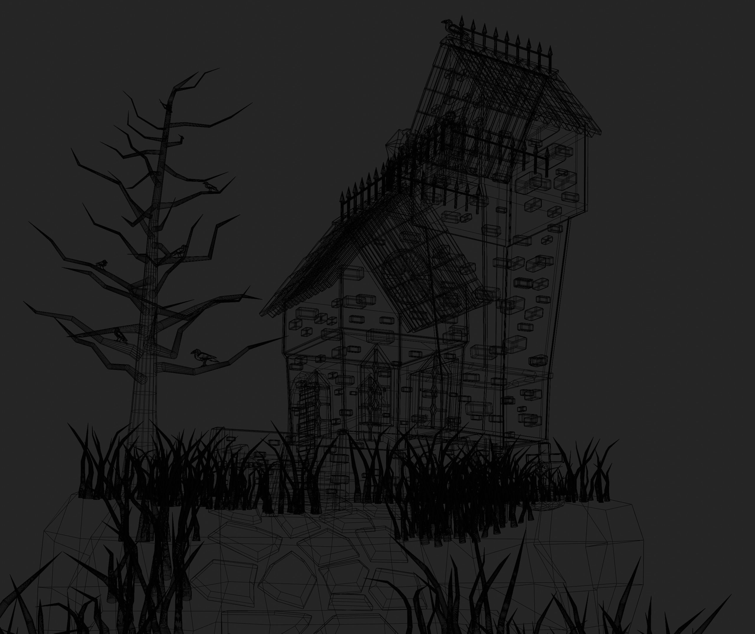 3D model Vampire scary house VR / AR / low-poly | CGTrader