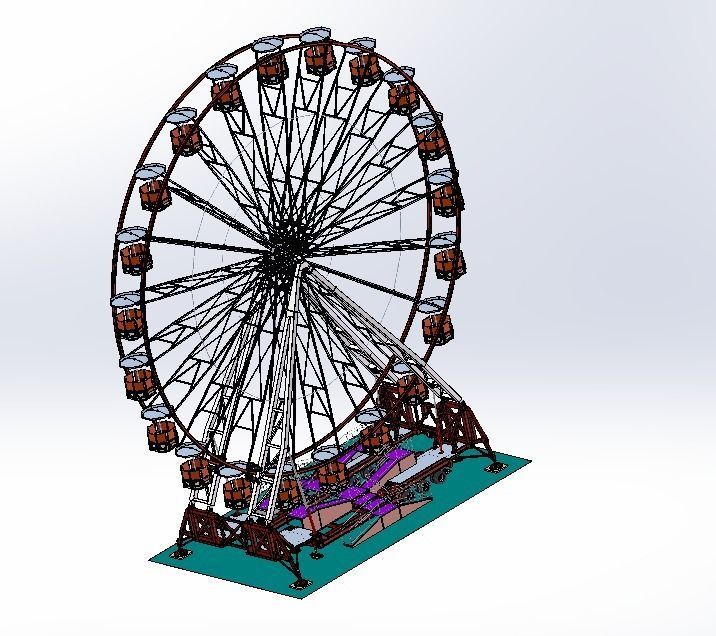 Giant ferris wheel 3D model | CGTrader