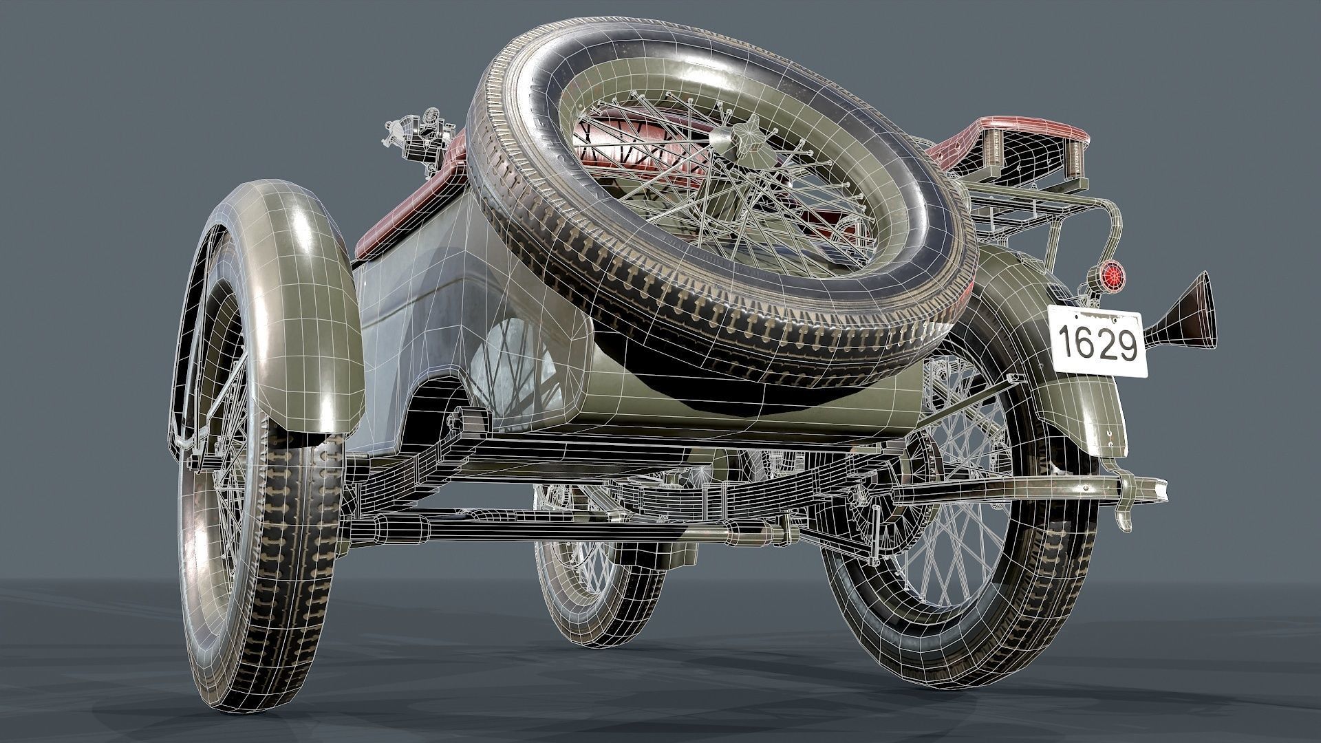 3D model Kurogane Type 95 with Nambu Type 11 machine gun VR / AR / low ...