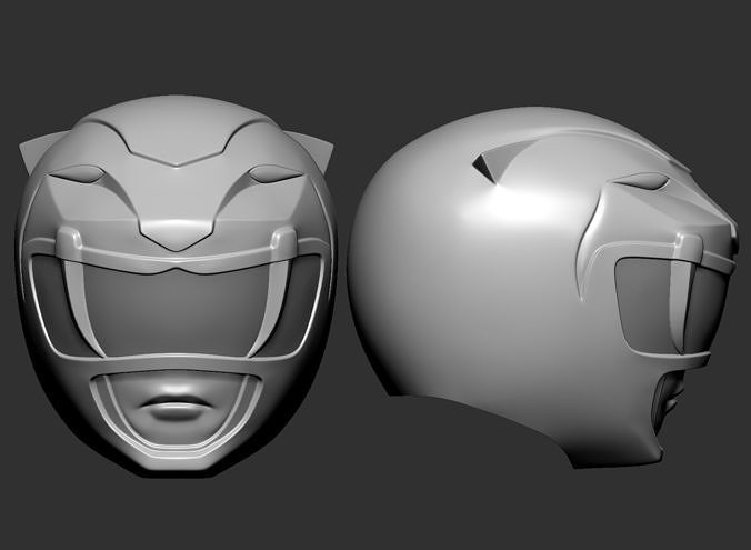 Power Rangers MMPR Yellow Ranger Helmet and Coin Medal 3D model 3D ...