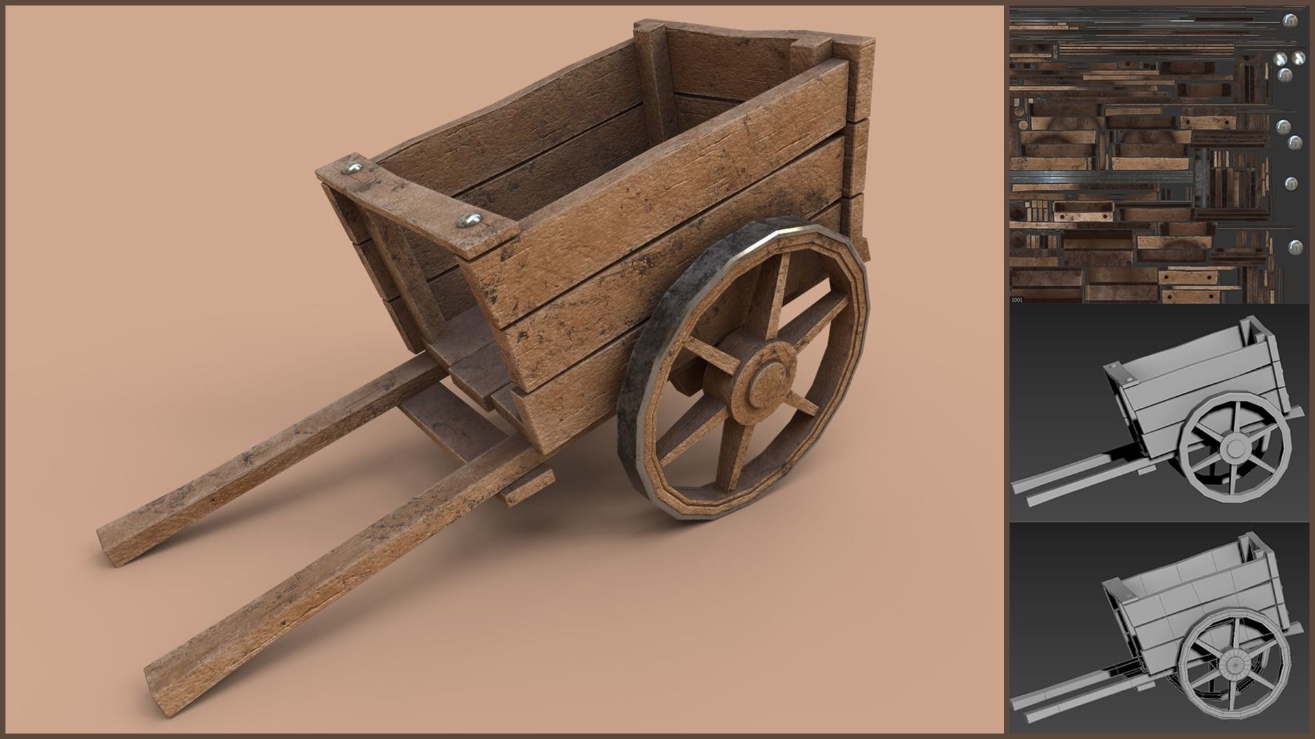 3D model Low-Poly Stylized Cartoony Cart VR / AR / low-poly | CGTrader