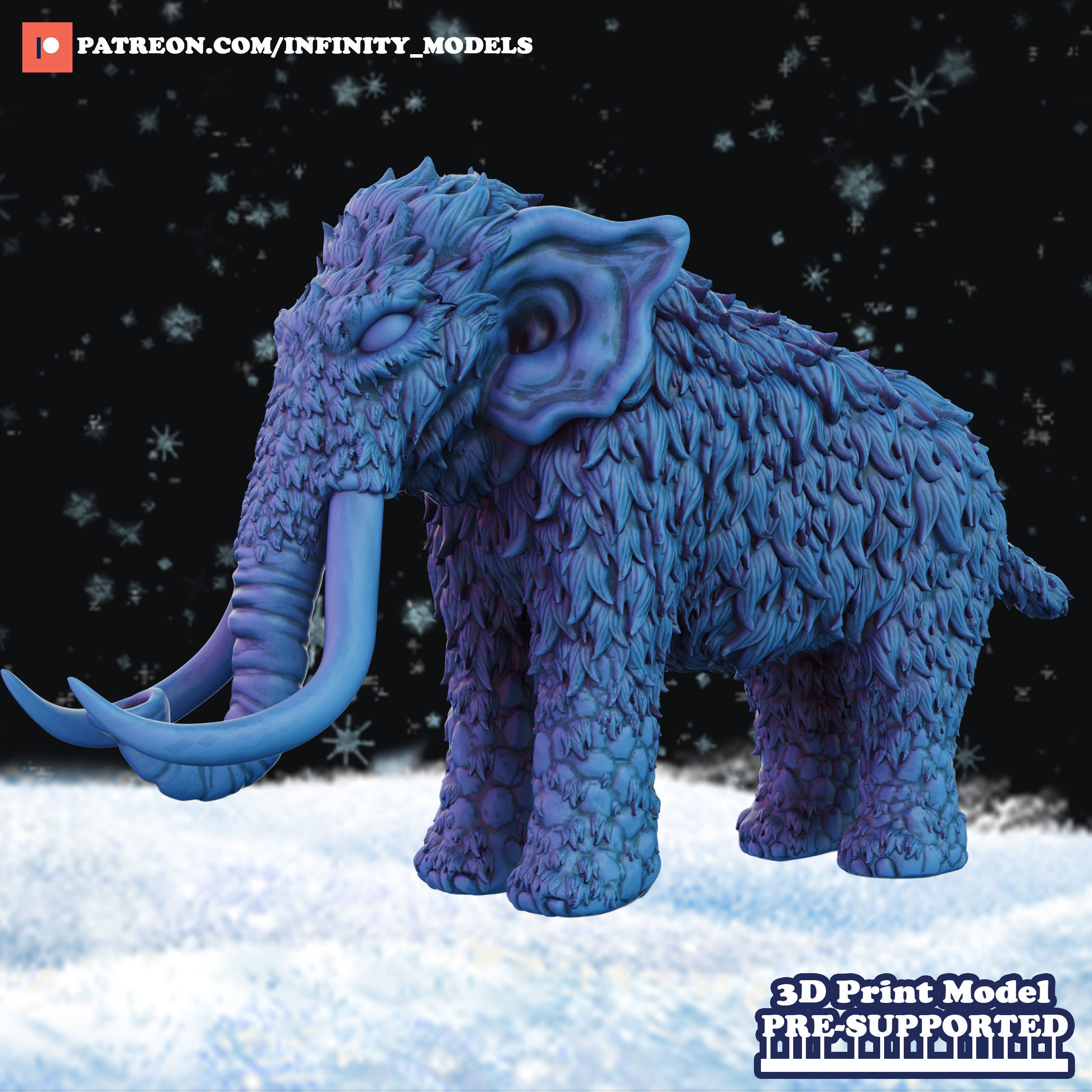 Mammoth - Tabletop Miniatures 3D model 3D printable | CGTrader