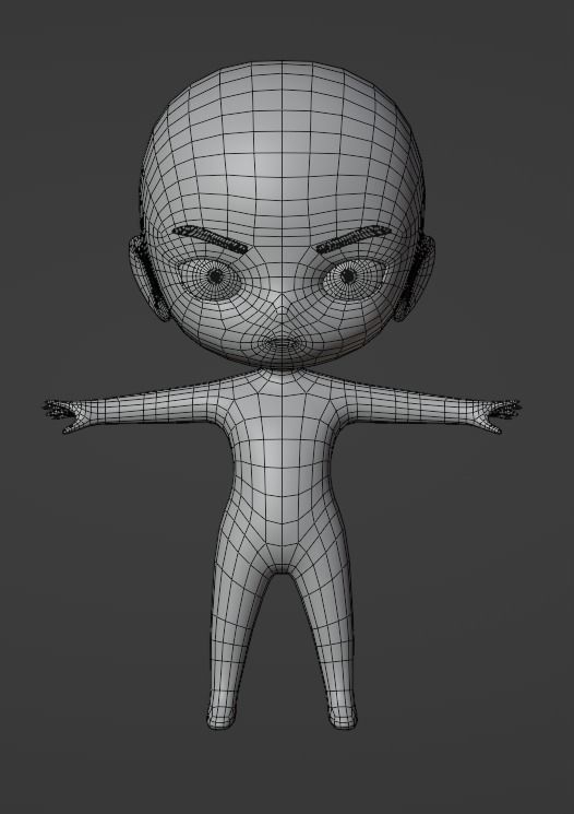 3D model Chibi 3d - base model VR / AR / low-poly | CGTrader