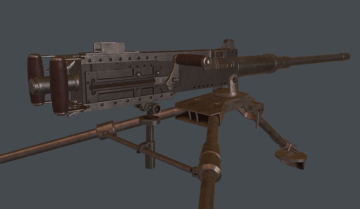 3D model 50 Cal - Game Ready Model VR / AR / low-poly | CGTrader