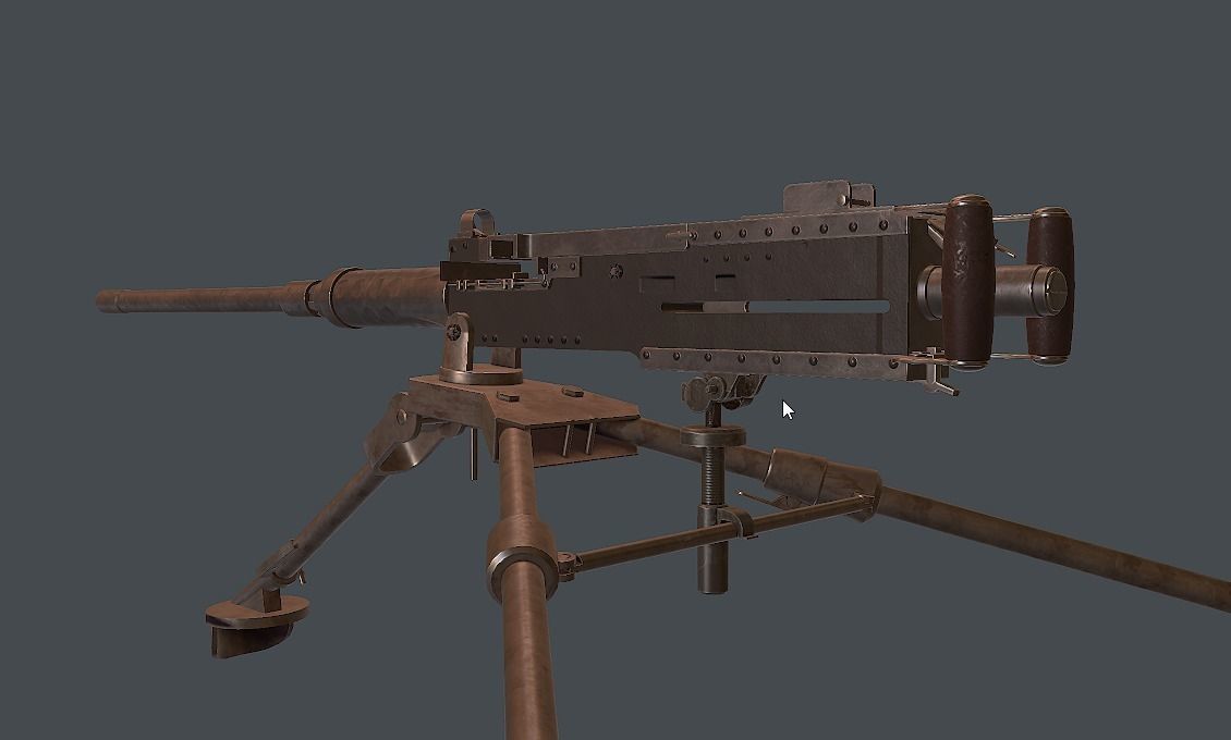 3D model 50 Cal - Game Ready Model VR / AR / low-poly | CGTrader